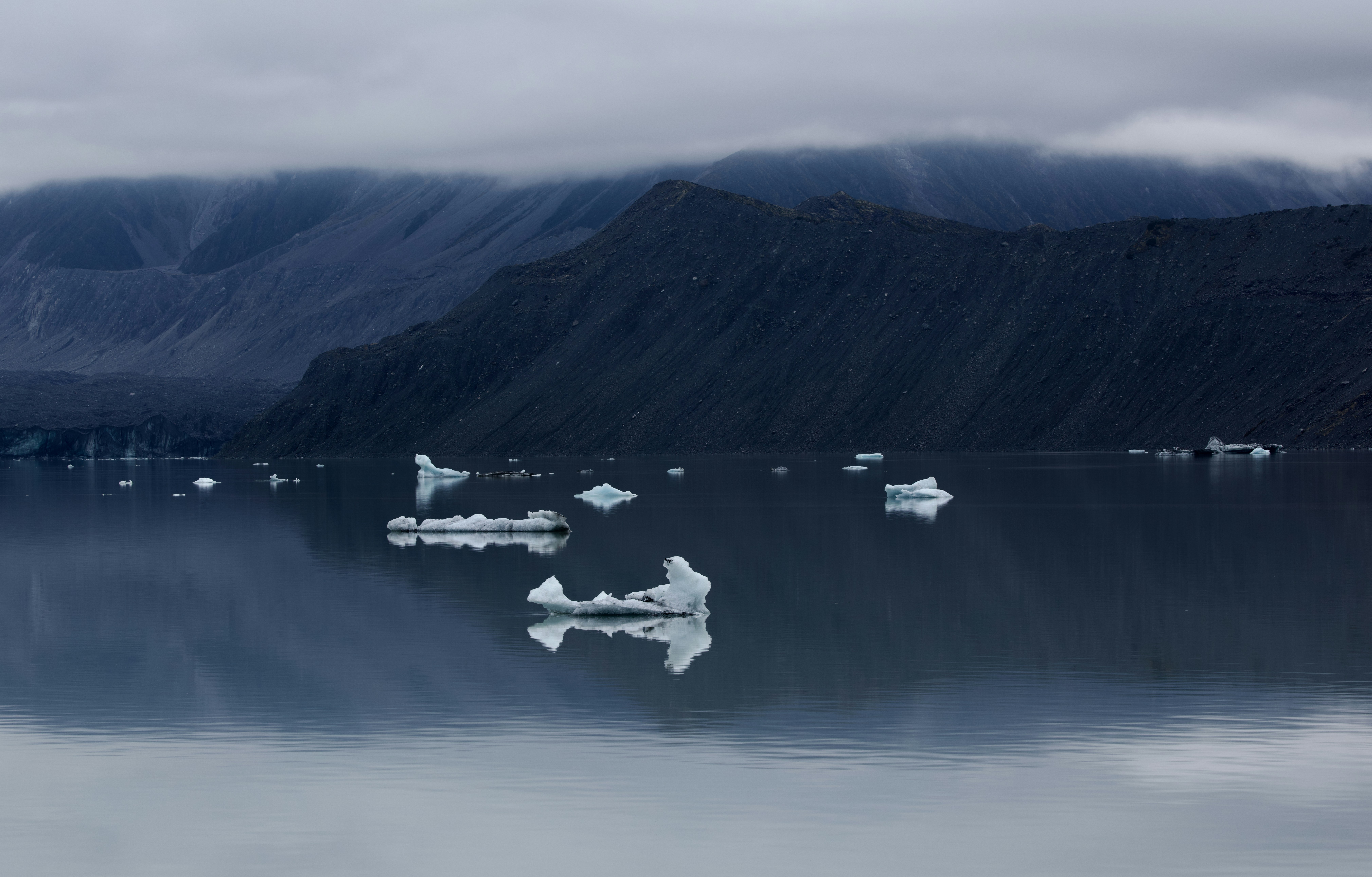 Floating Silence: Icebergs Mark the Quiet Fjord