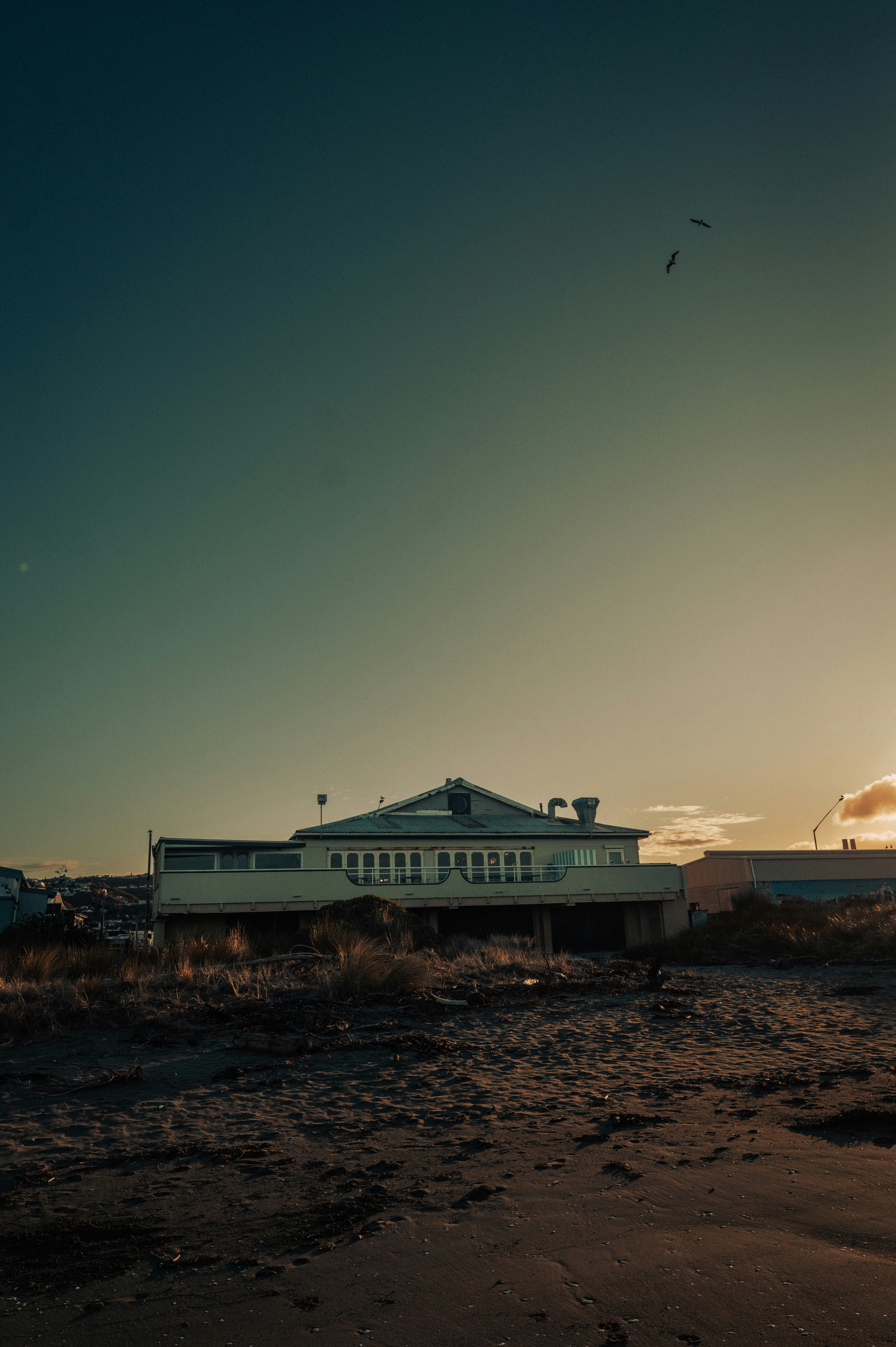 Sunset Over the Quiet Beachhouse