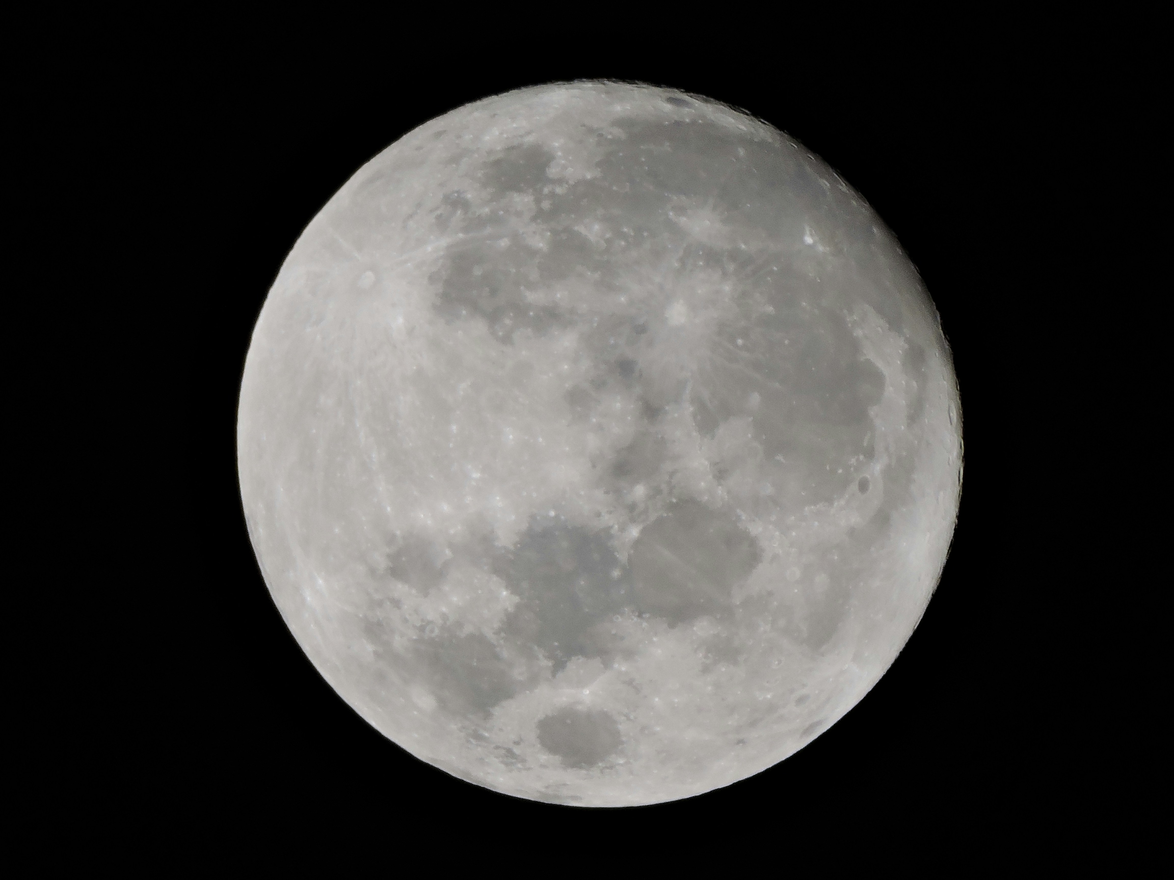 Lunar Disk: A Crisp Silhouette of the Moon Against Space