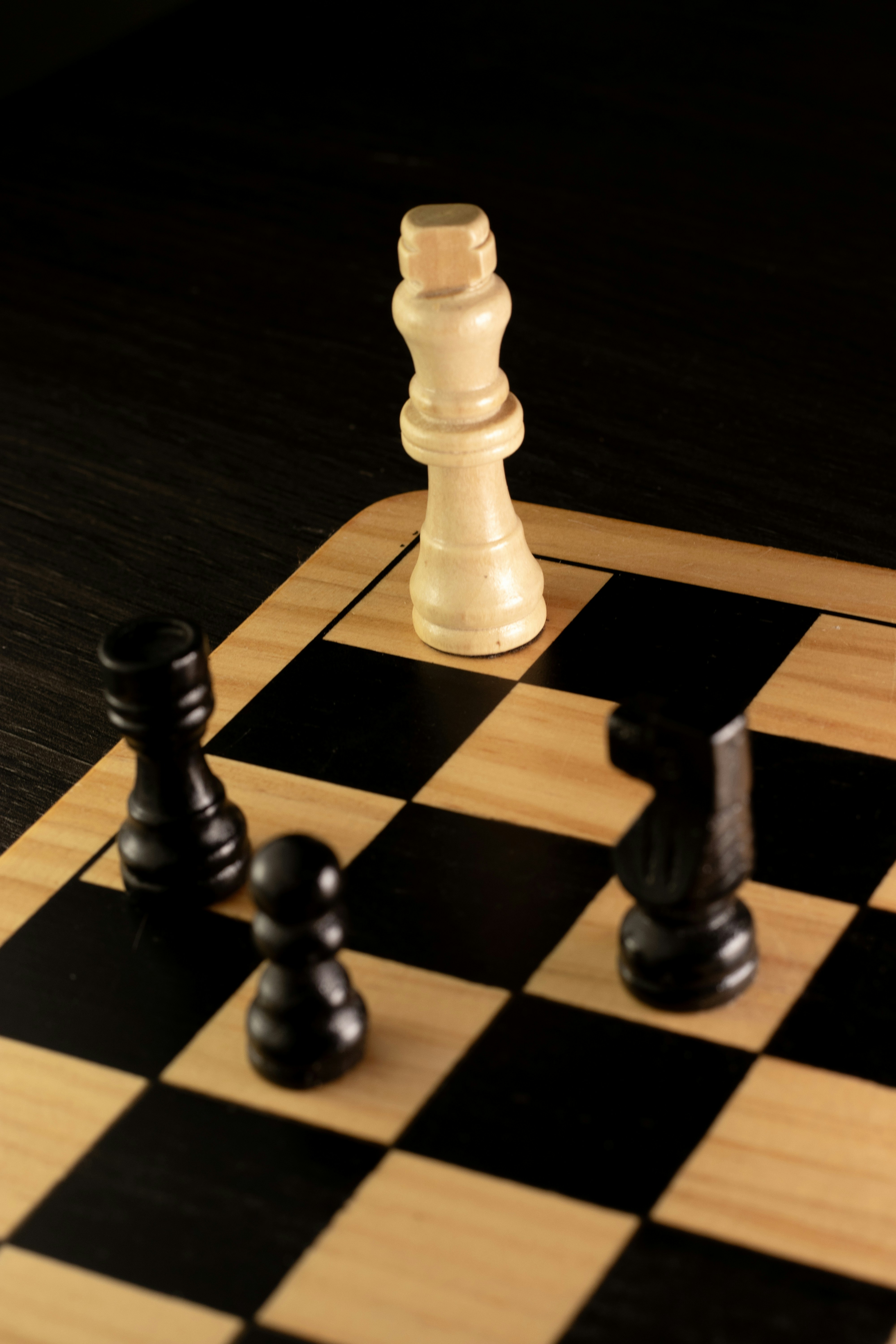 White King Surrounded: A Tactical Endgame Standoff on the Chessboard
