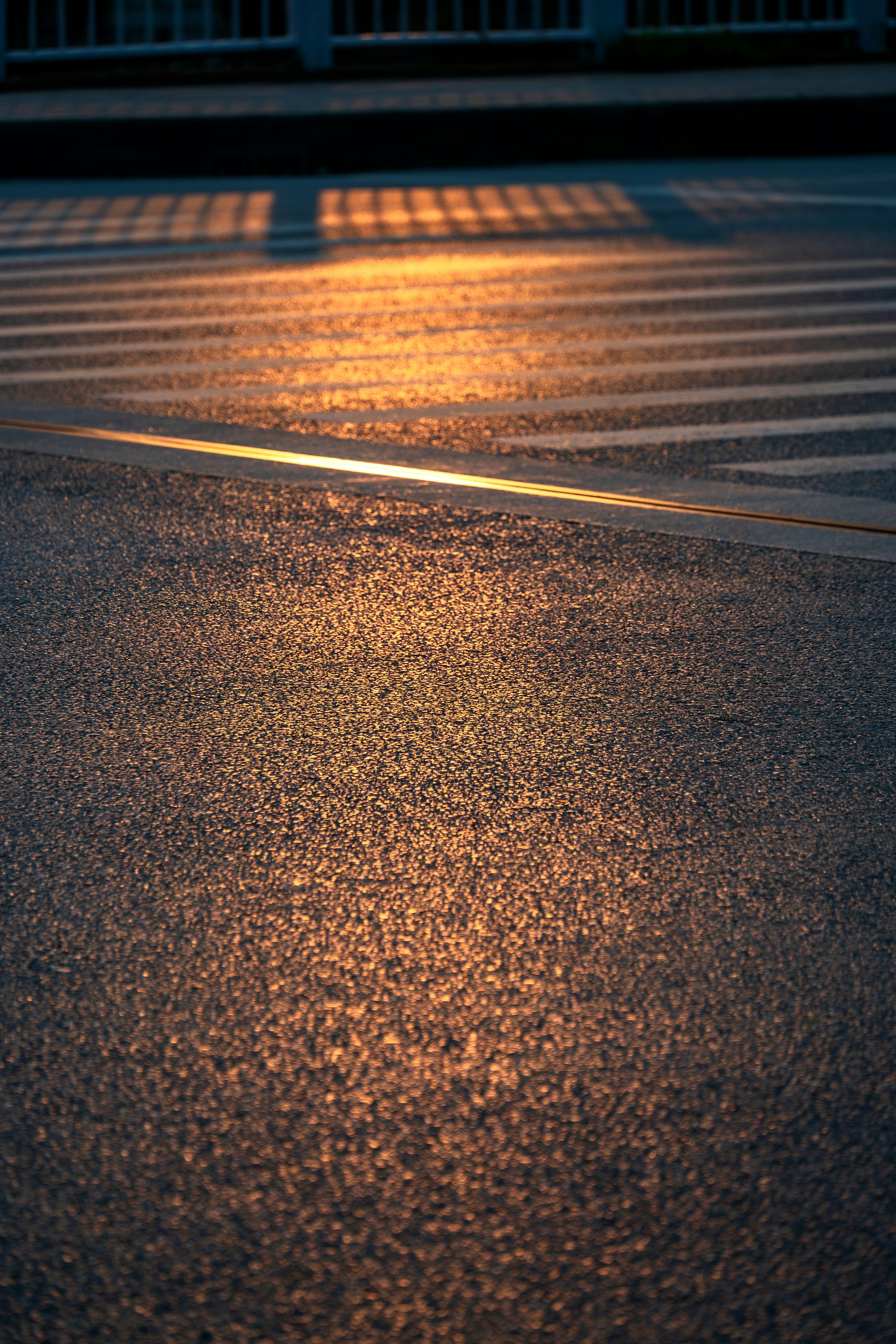 Glowing Asphalt After Sunset