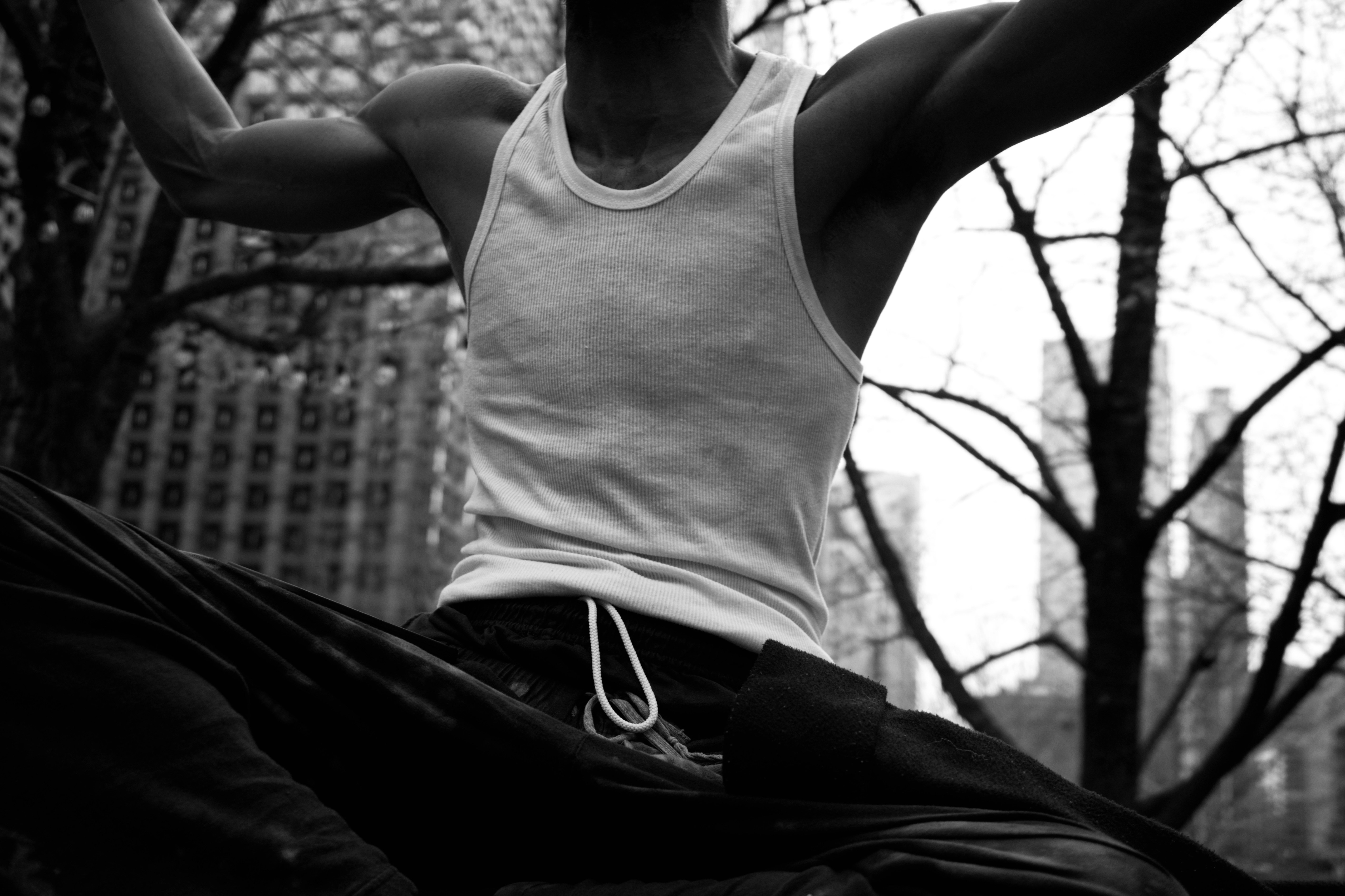 Urban Warrior: A Moment of Focus in the Park