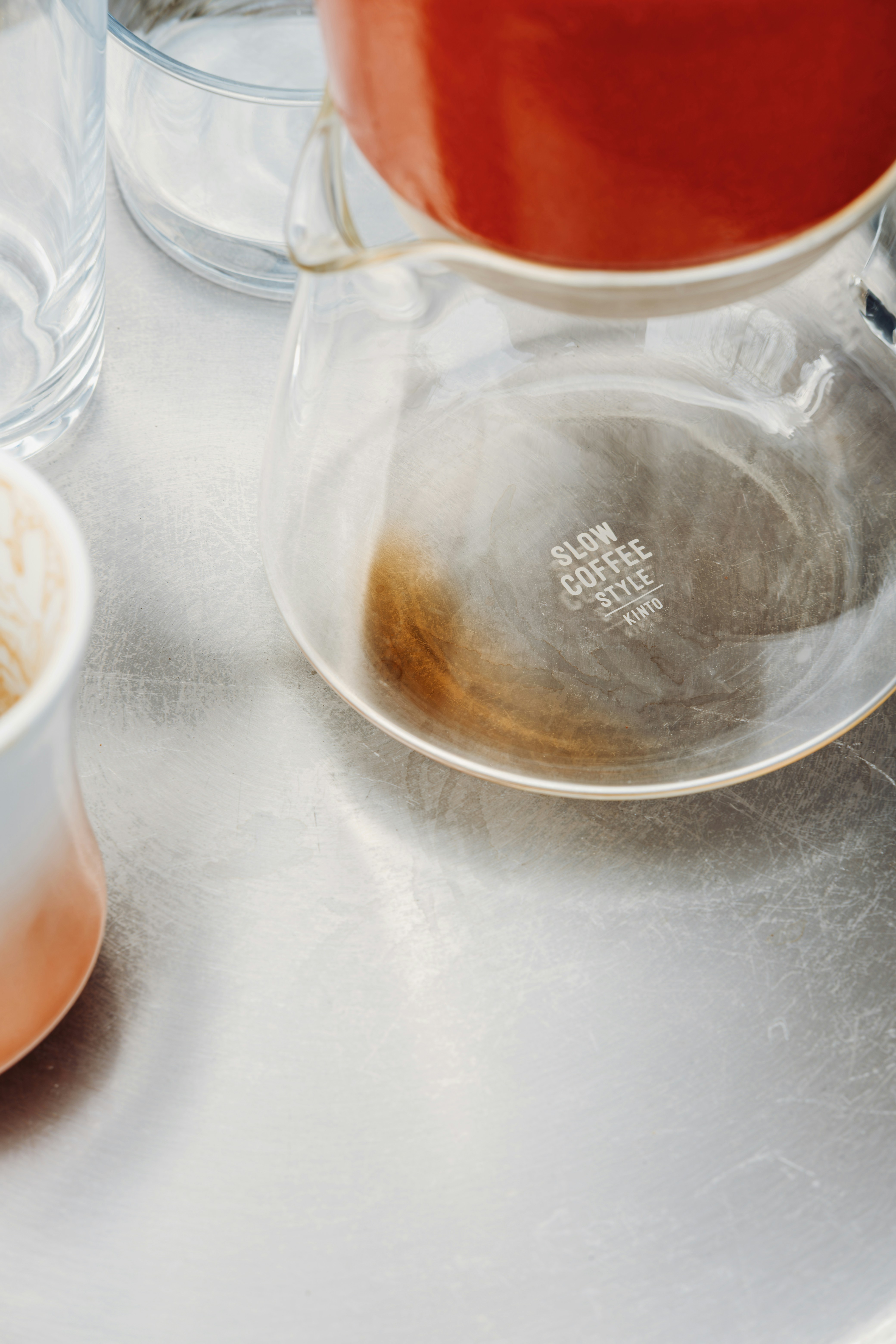 Minimalist Barista Glass with Subtle Coffee Ring Light