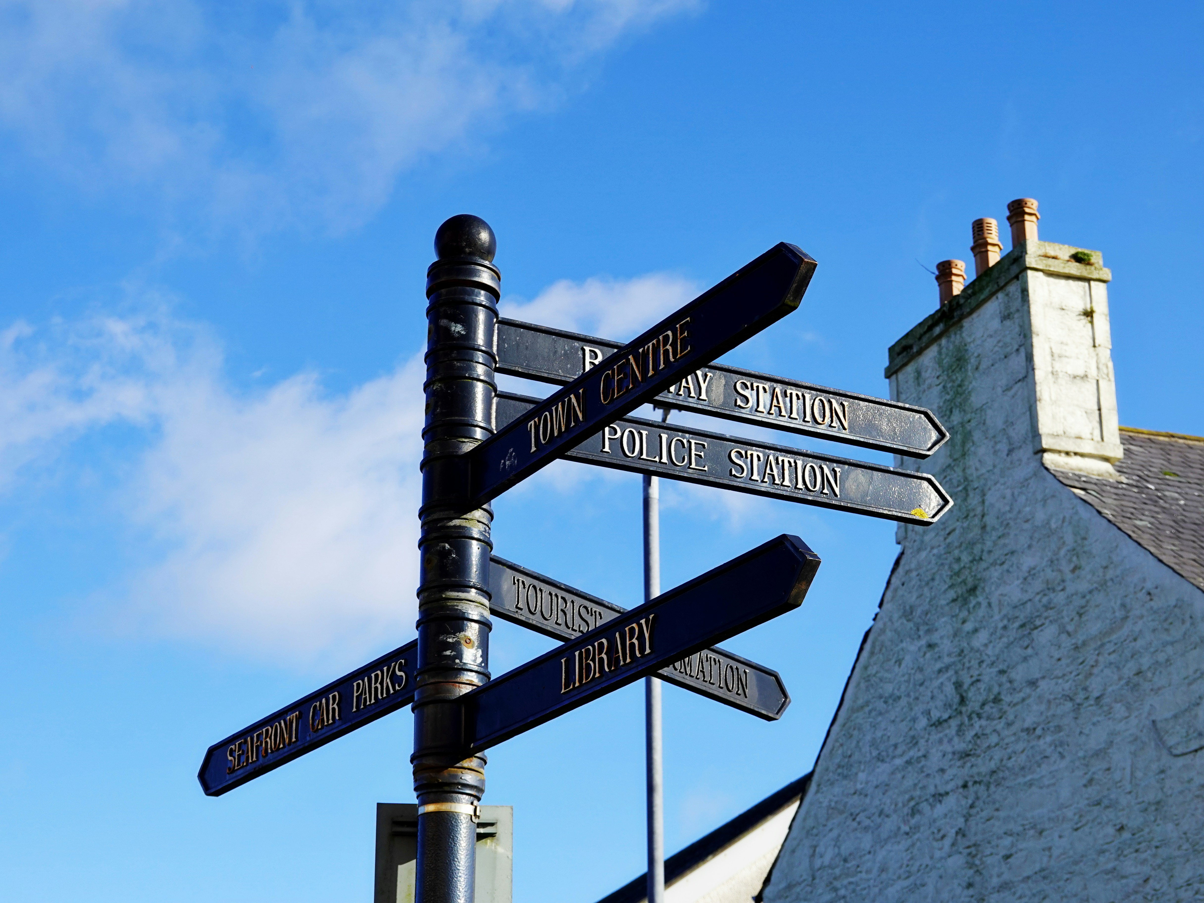 Wayfinding in Blue Skies: A Signpost Tale