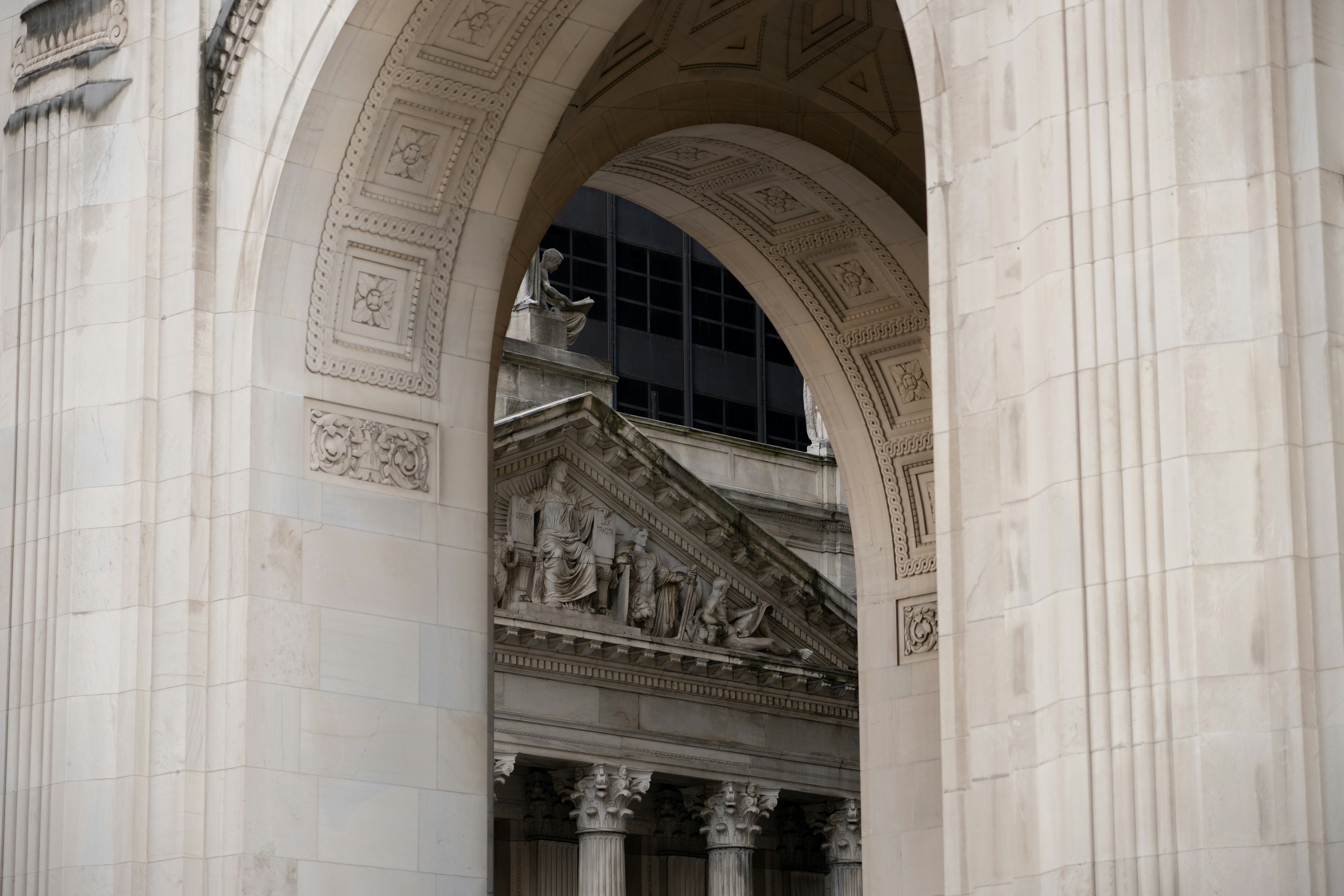 Archway of Light: Classical Relief Through Stone