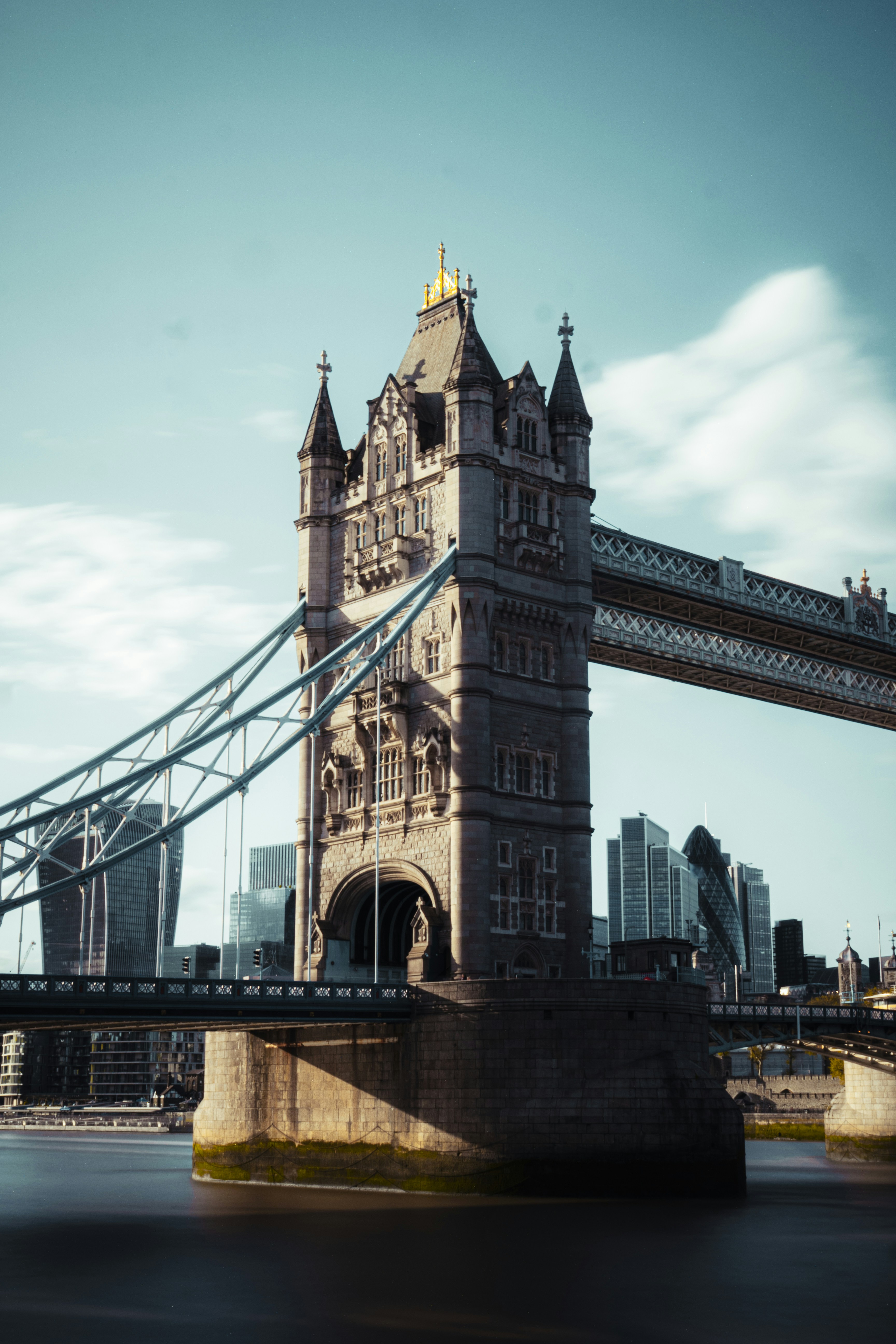 Towering Chain: Tower Bridge Rising from the Thames