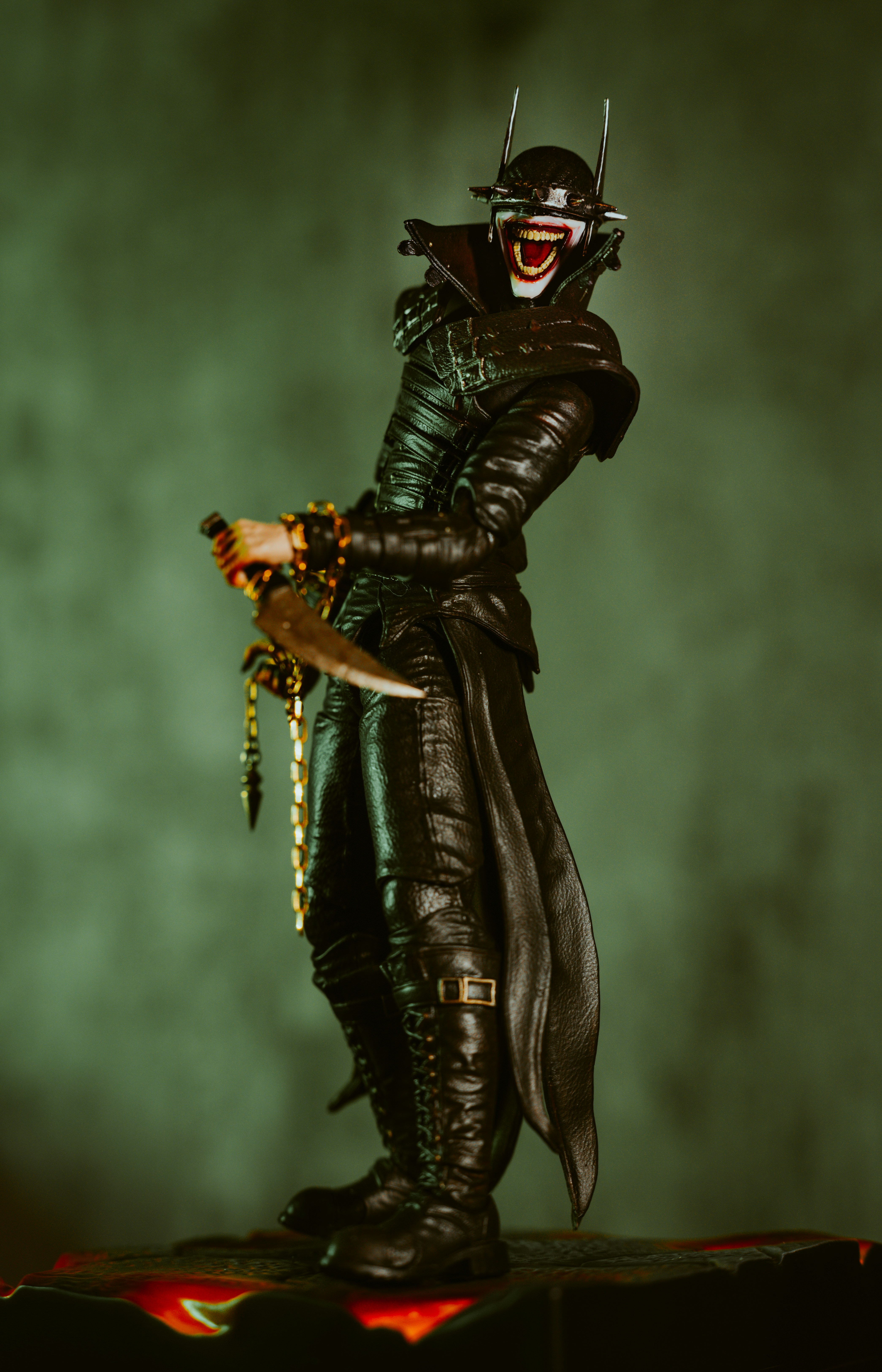 Sinister Siren of the Stage: A Leatherbound Duelist with a Knife