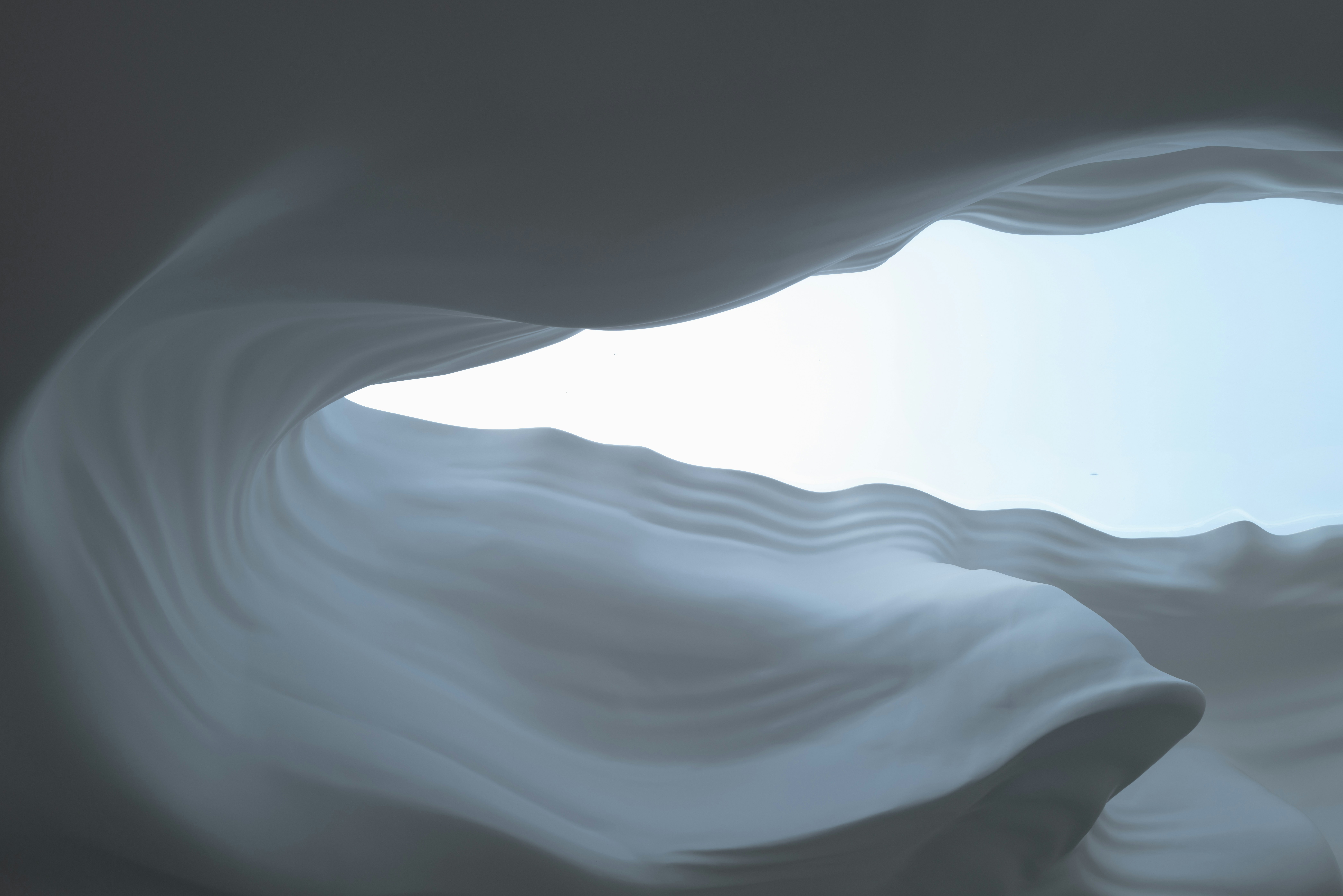 Curved Light: Carved Canyon of Soft Light and Sky