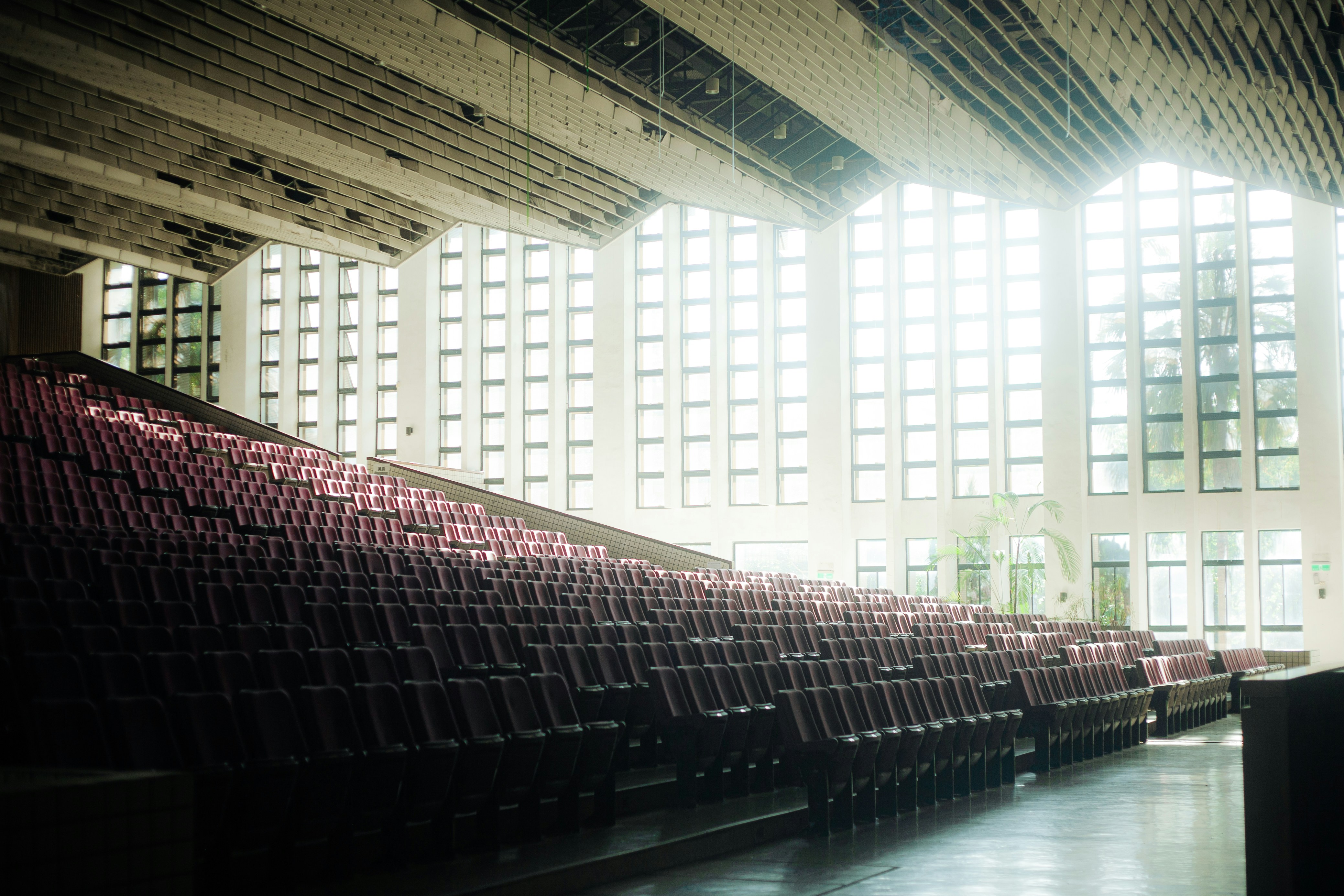 Sunlit Silence: An Abandoned Auditorium Emptied of Voices