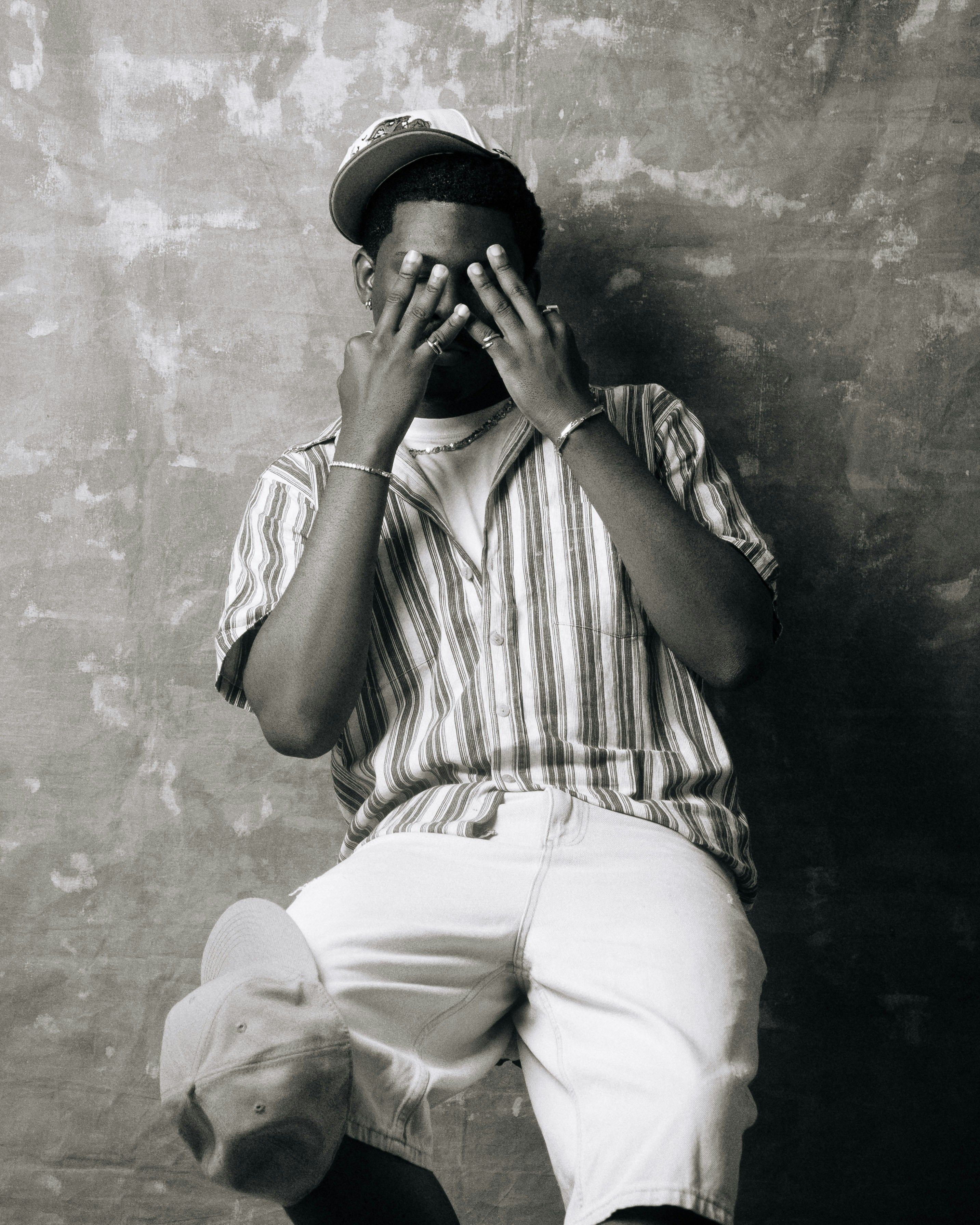 Invisible Gaze: A Quiet Moment in Black-and-White