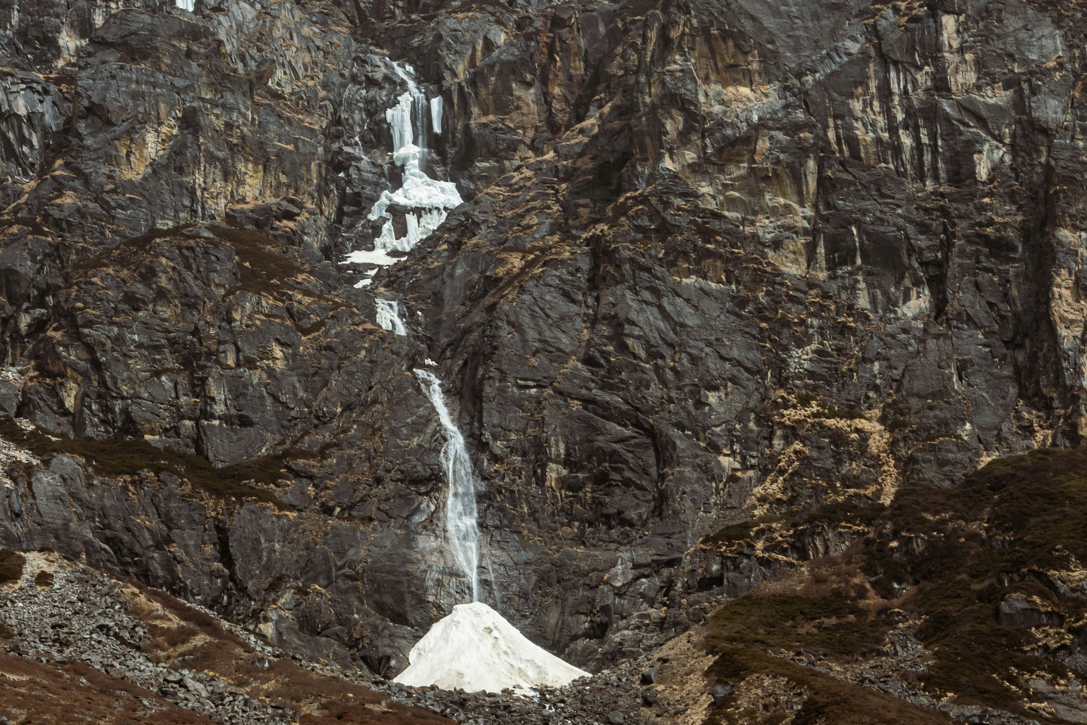 Ice Veil on a Tooth-and-Firth Mountain