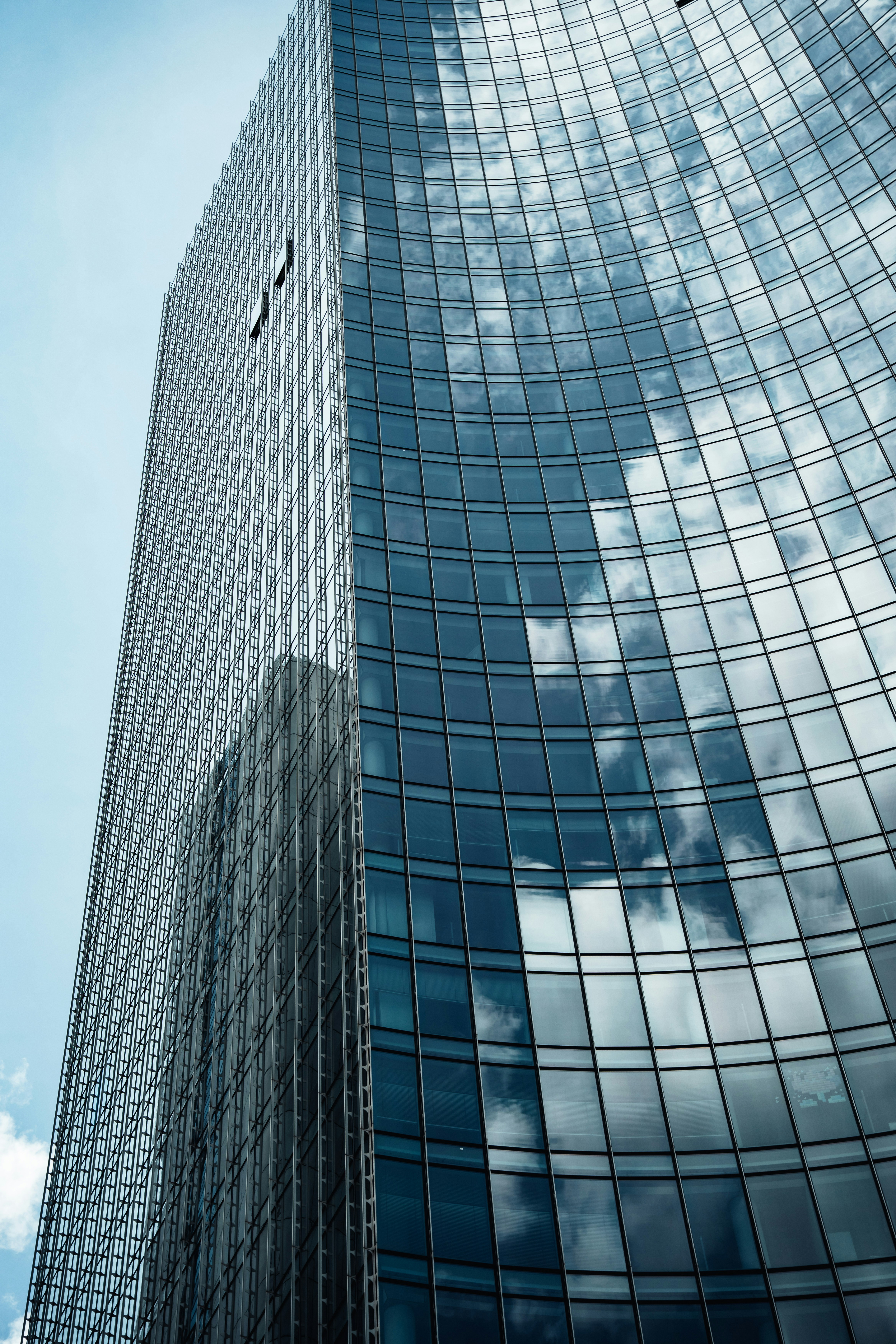 Glass Veins: A Cityscape Curve Reflecting the Sky