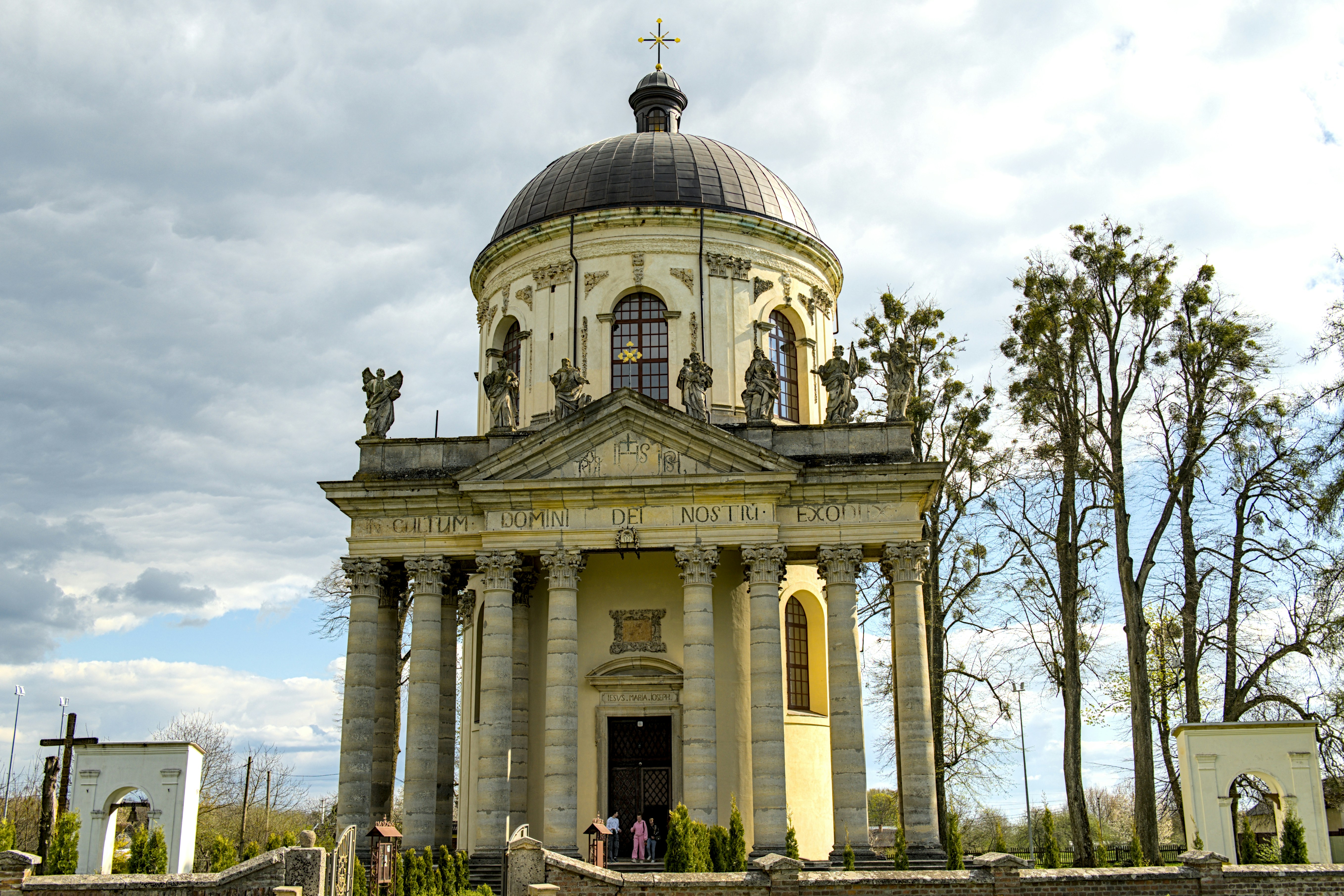 Temple above the ruhr: a neoclassical chapel rises from a stone terrace