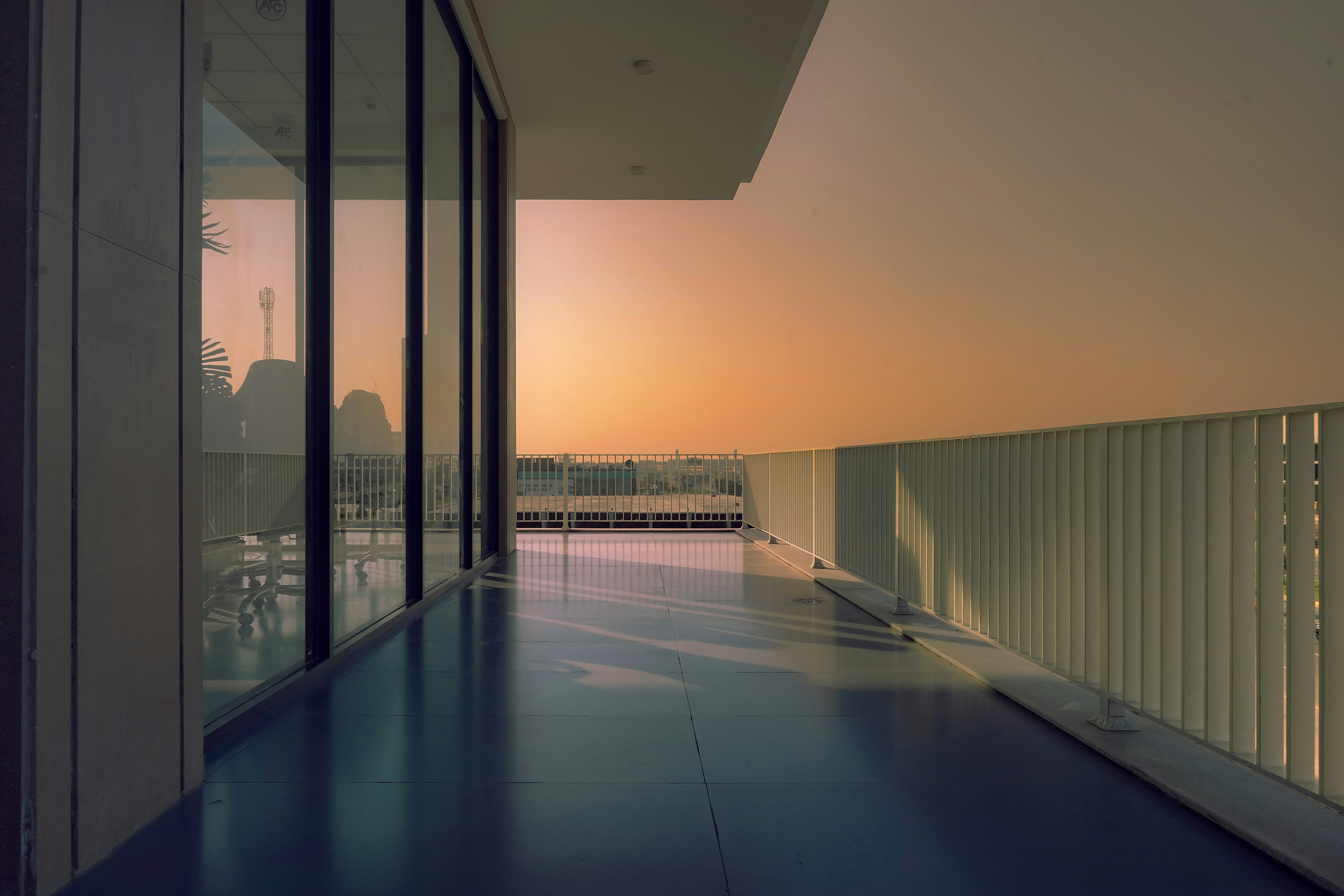 Sunset Symmetry on a Quiet Balcony