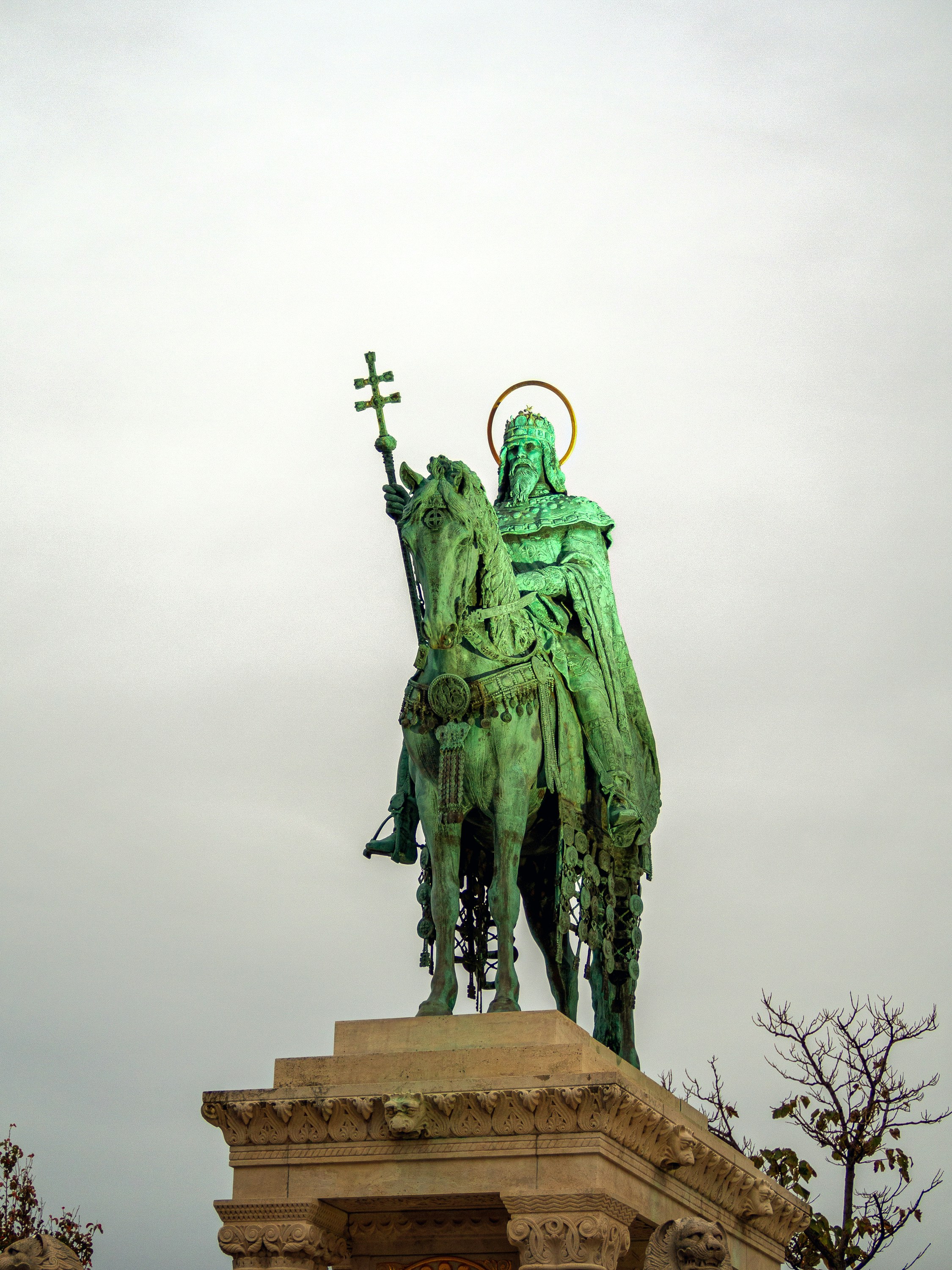 Green Guardian on a Marble Pedestal
