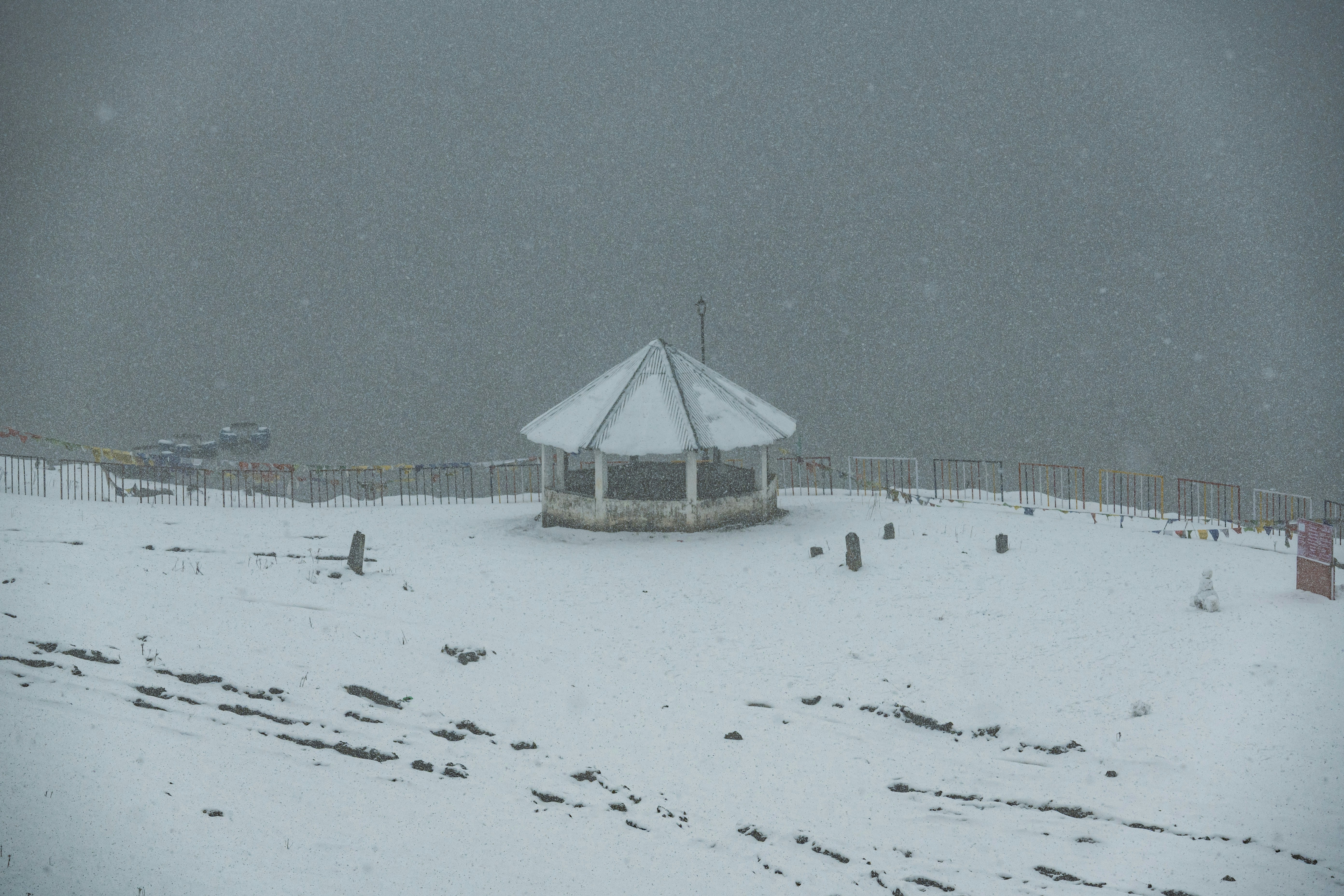 Snowbound Pavilion: A Quiet Outpost in Winter's Quiet