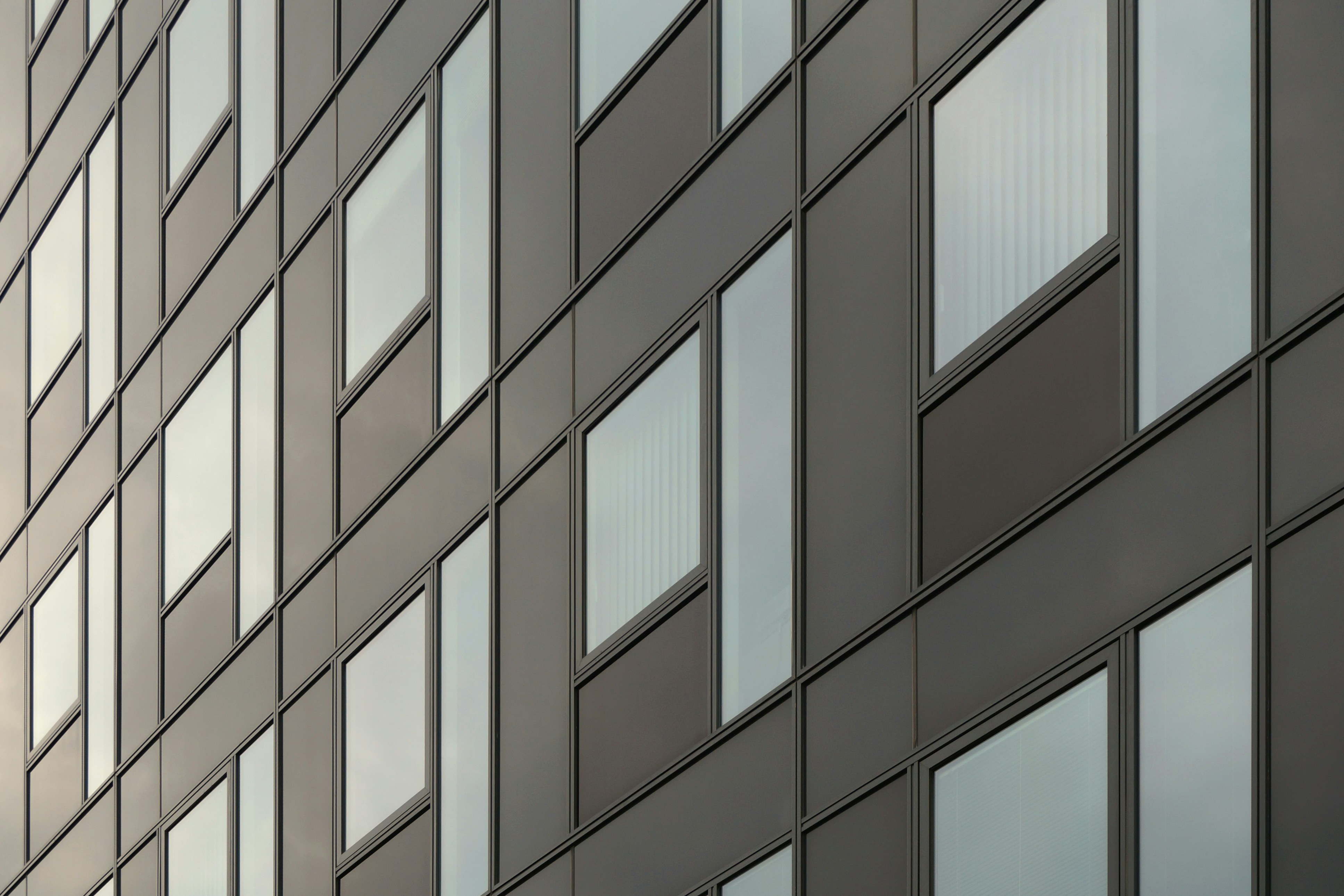Rectilinear Dance: Facade Geometry in Soft Evening Light