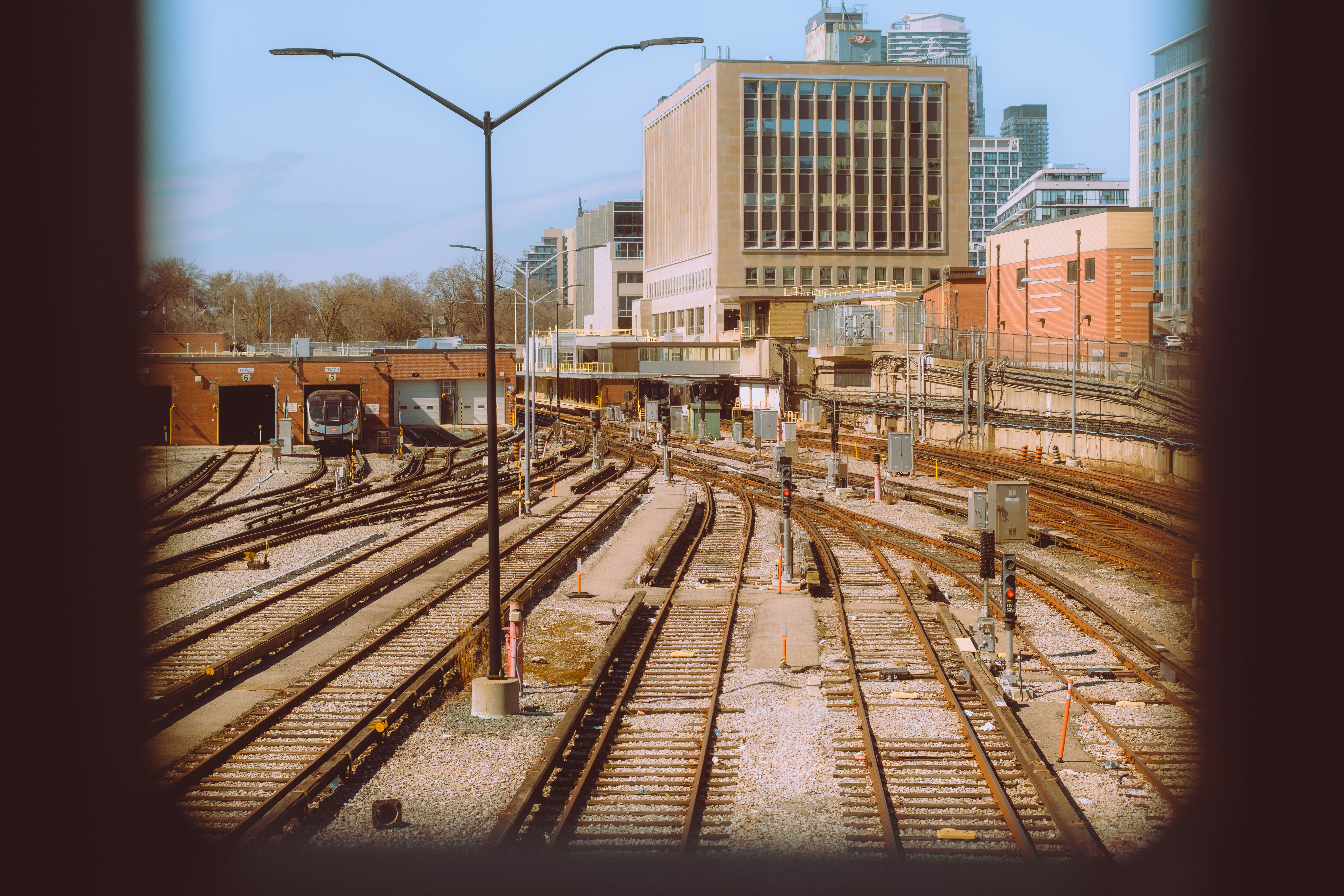 Rail Junction in a Painted City Slice