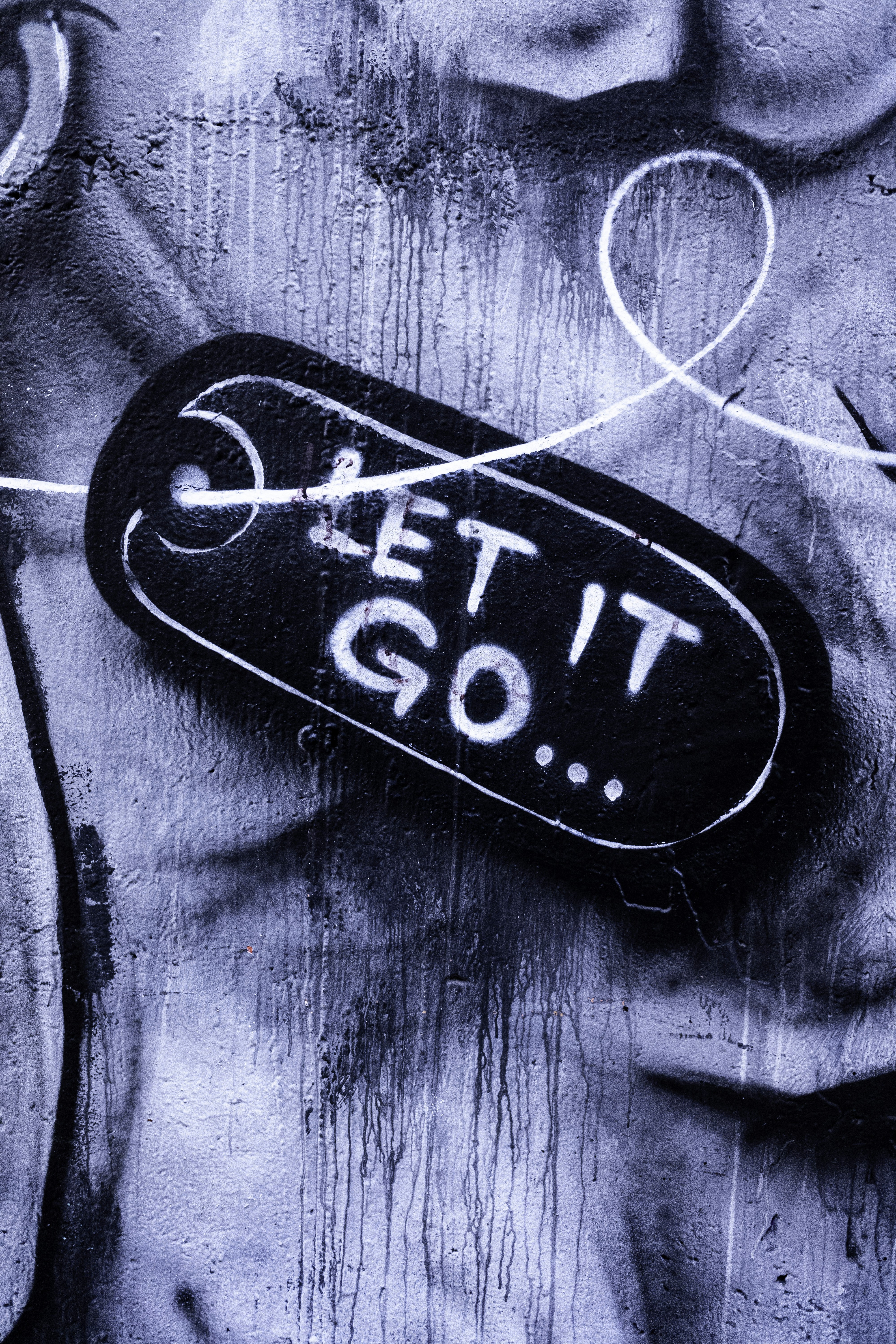 Graffiti Promise: Let It Go in Cool Blues