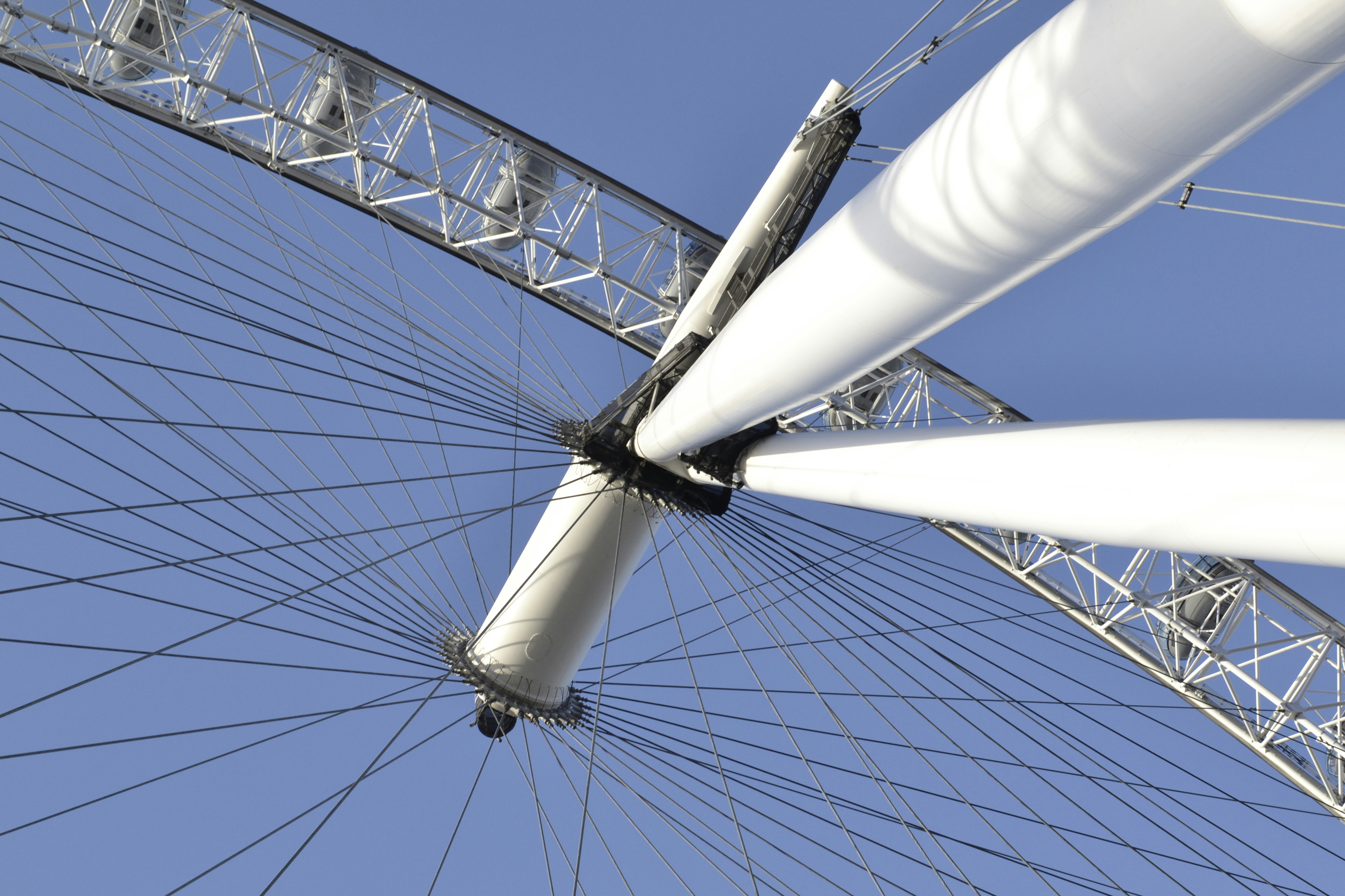 Crossway of Steel: A Close-Up of the London Eye's Structural Core