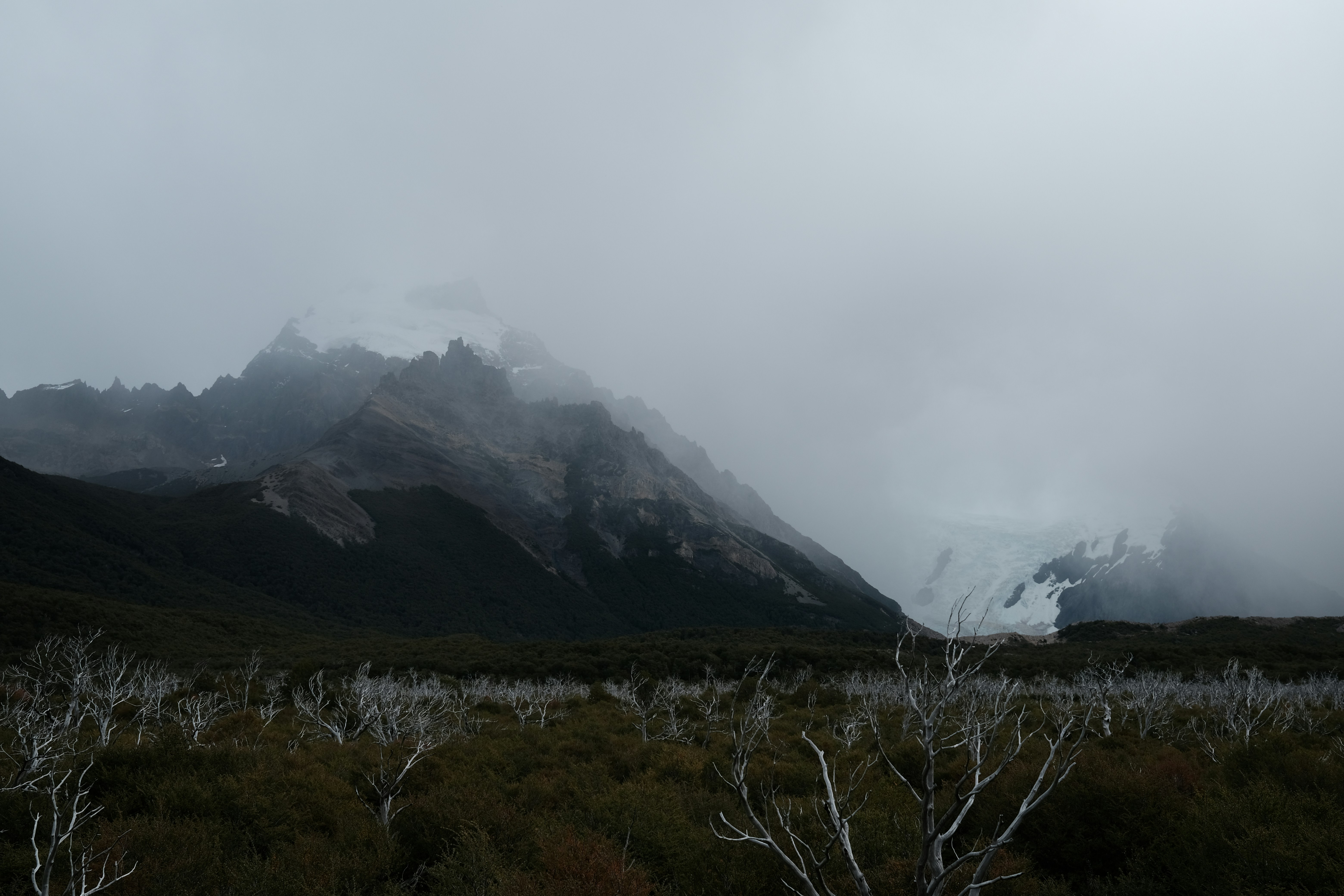 Snowbound Ridge Beneath a Quiet Sky