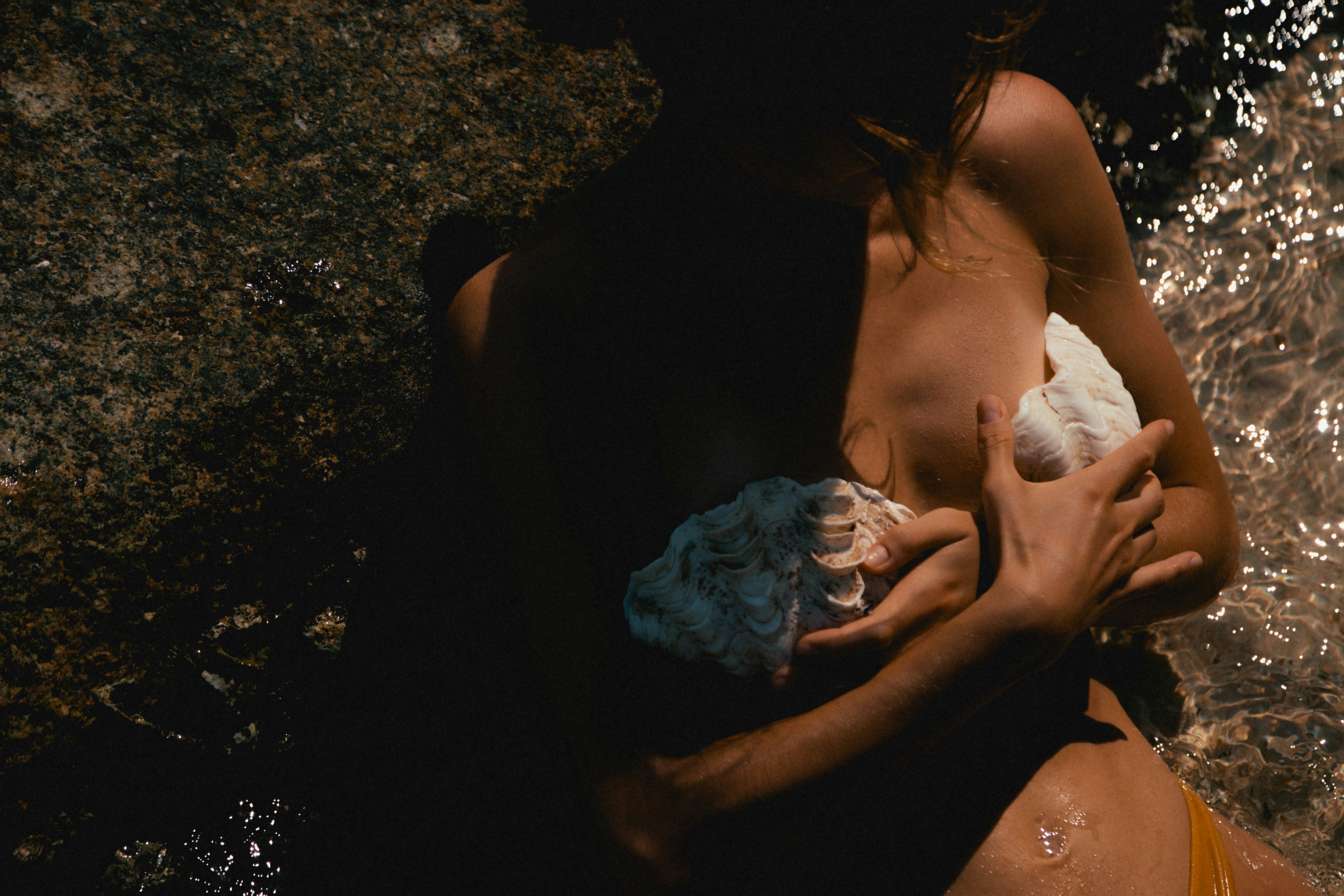 Shadowed Embrace by the Shore