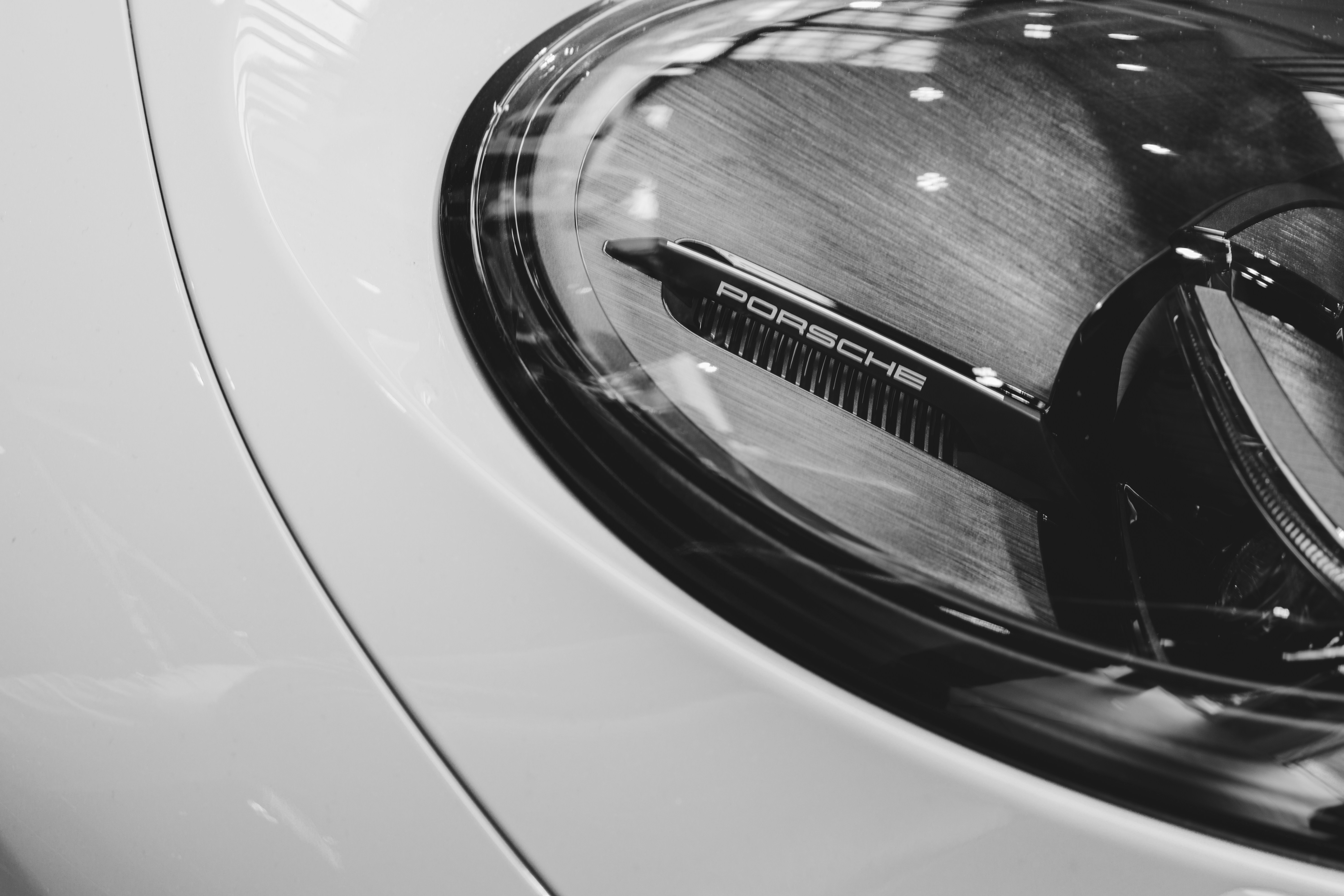 Porsche headlamp in motion: a close-up of precision optics