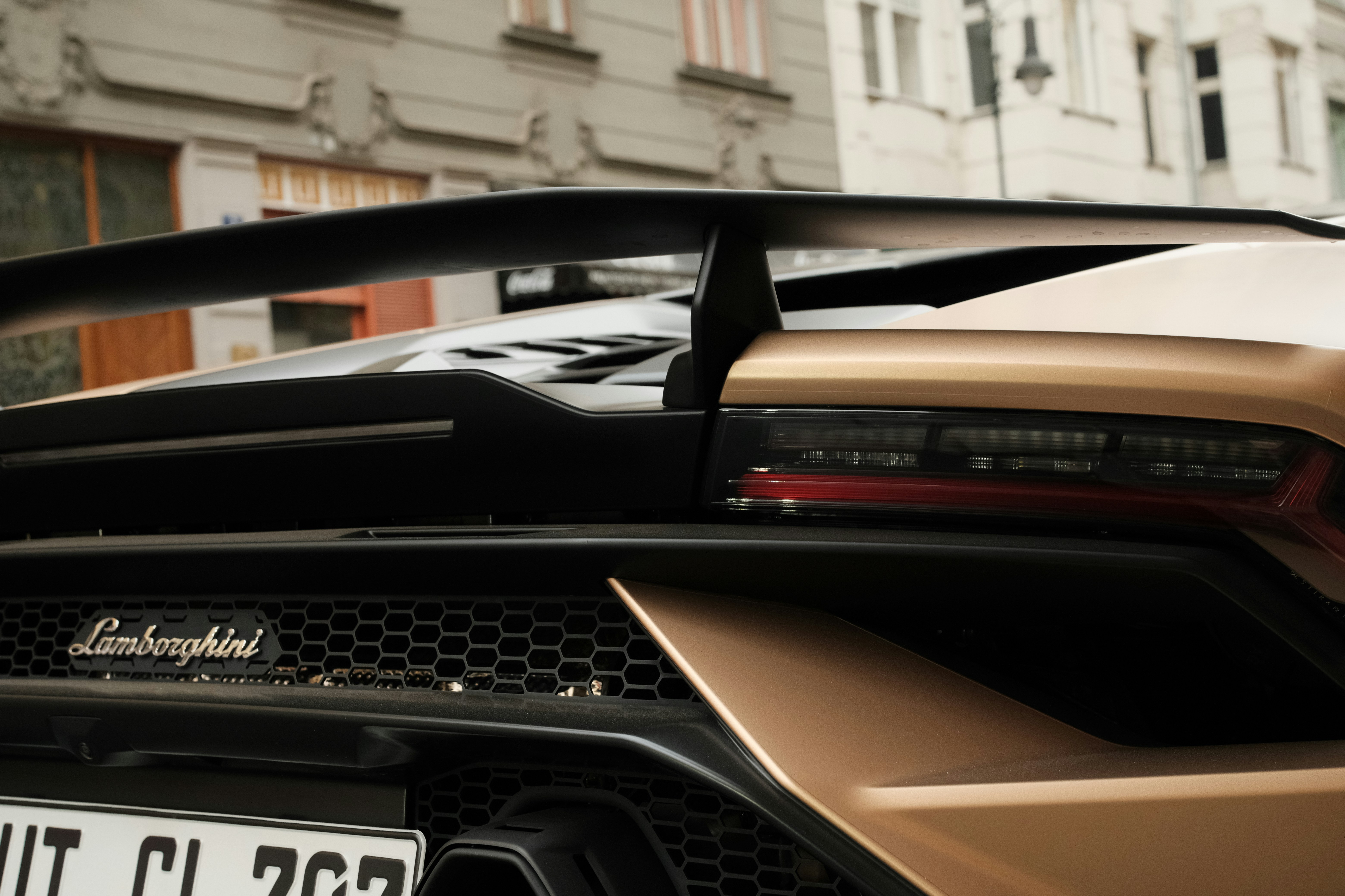 Rear Vista: Carbon Fiber Lines and Taillight Precision