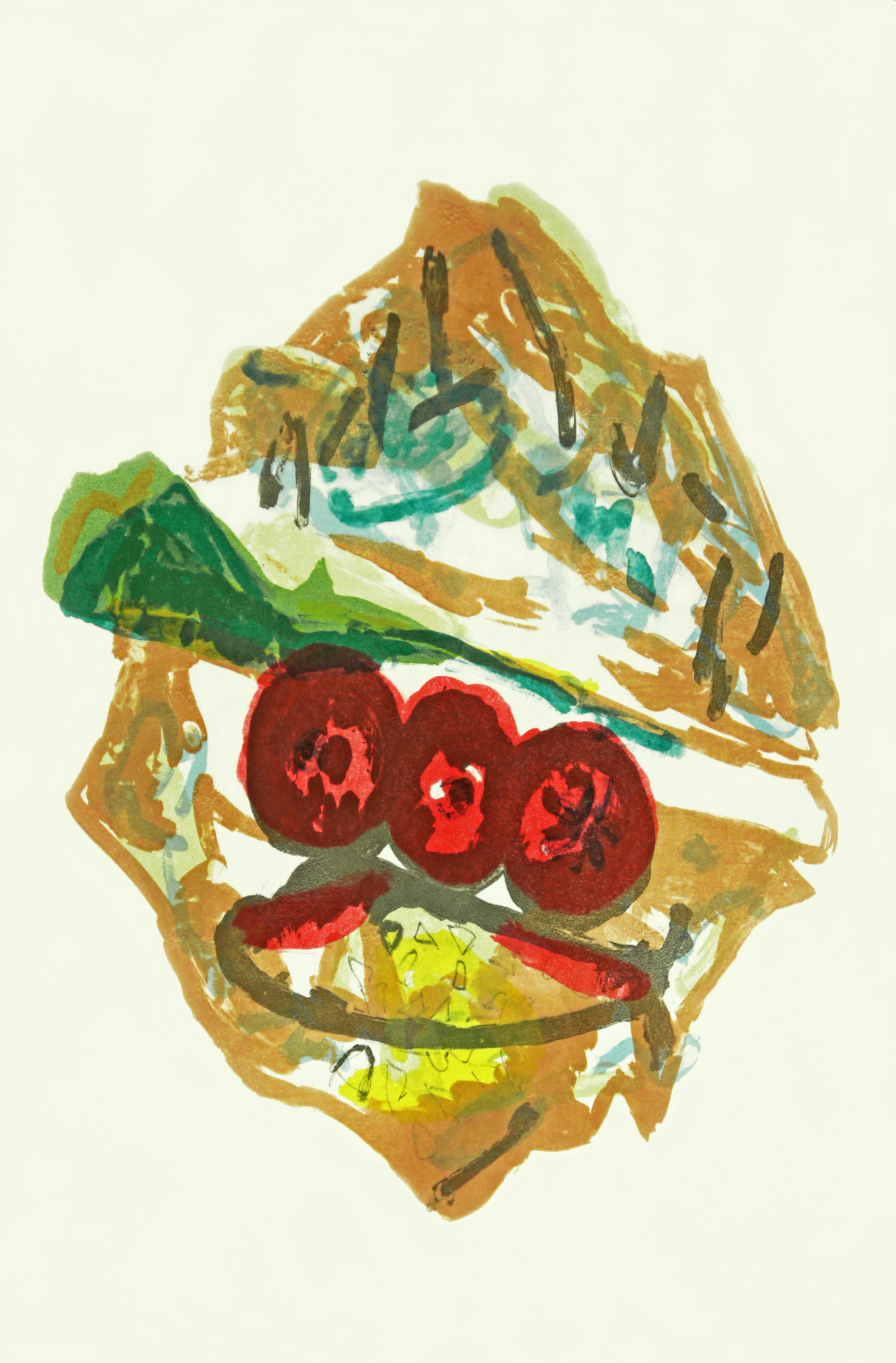Vivid Sandwich Sketch: A Burst of Colorful Layers