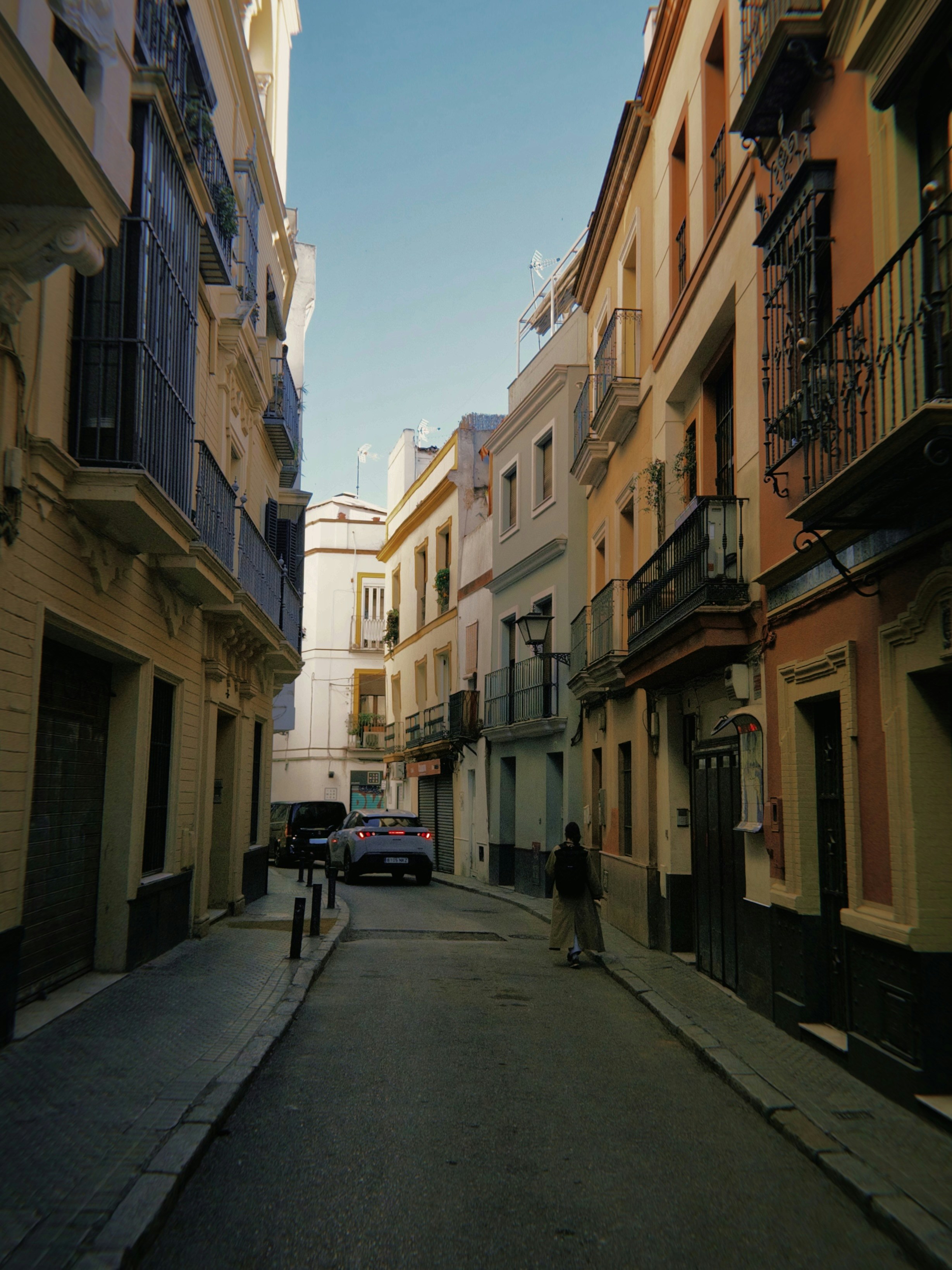 Sunlit Calle in Springtime Spanish Alley