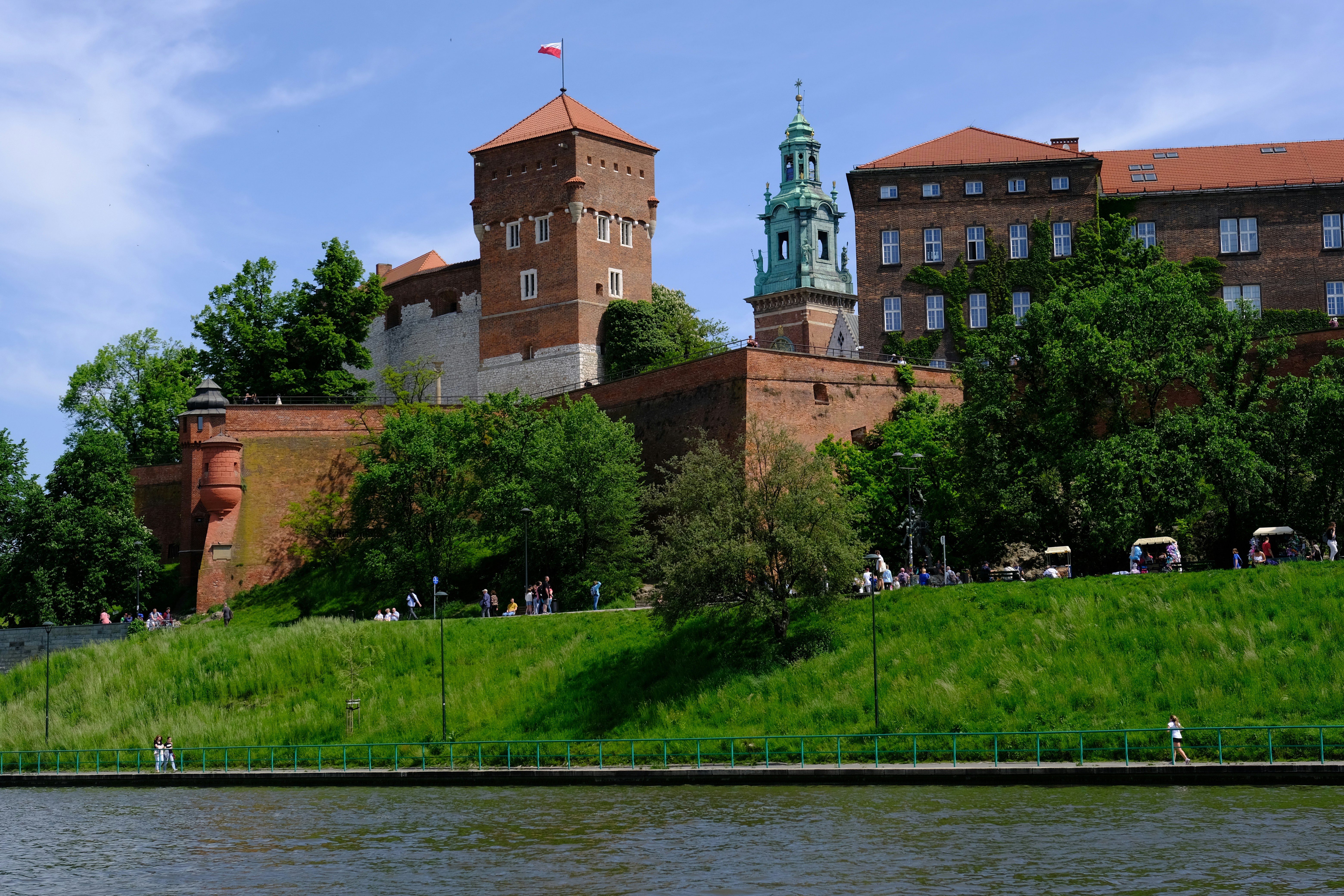 Red Brick Fortress Under a Velvet Sky