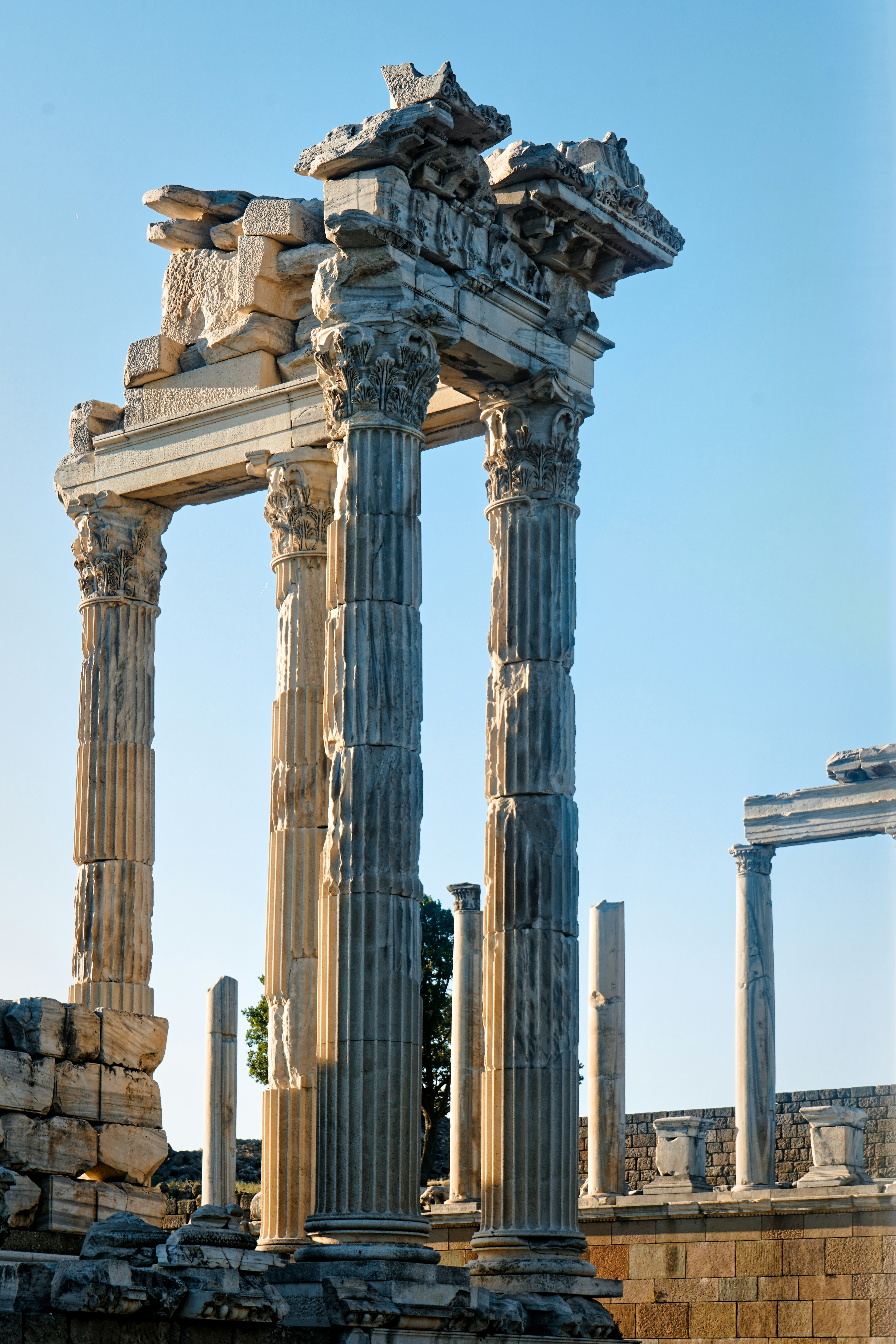 Sunlit Doric Echoes: Ruins of a Serene Temple