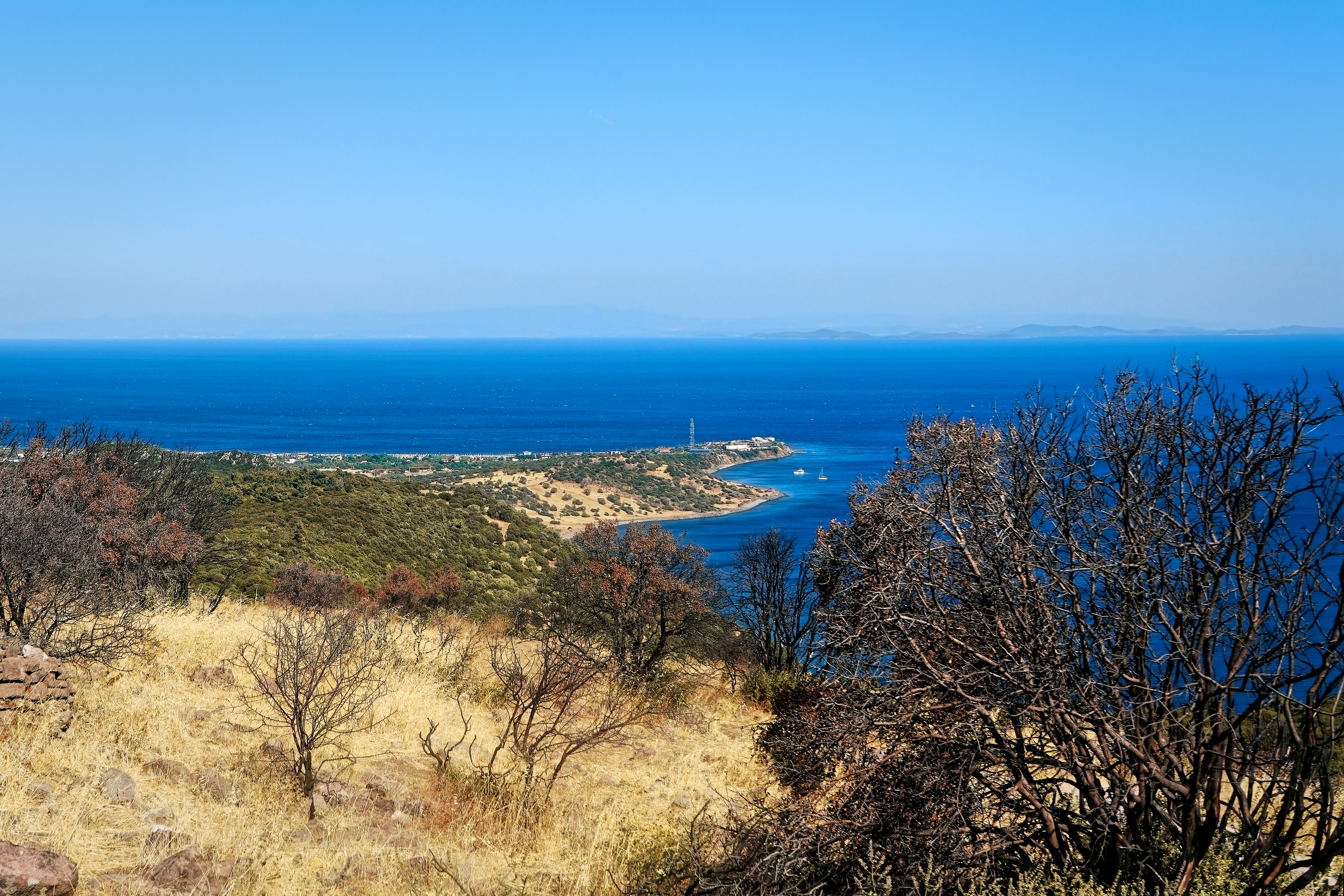 Coastal Promontory Under Clear Sky