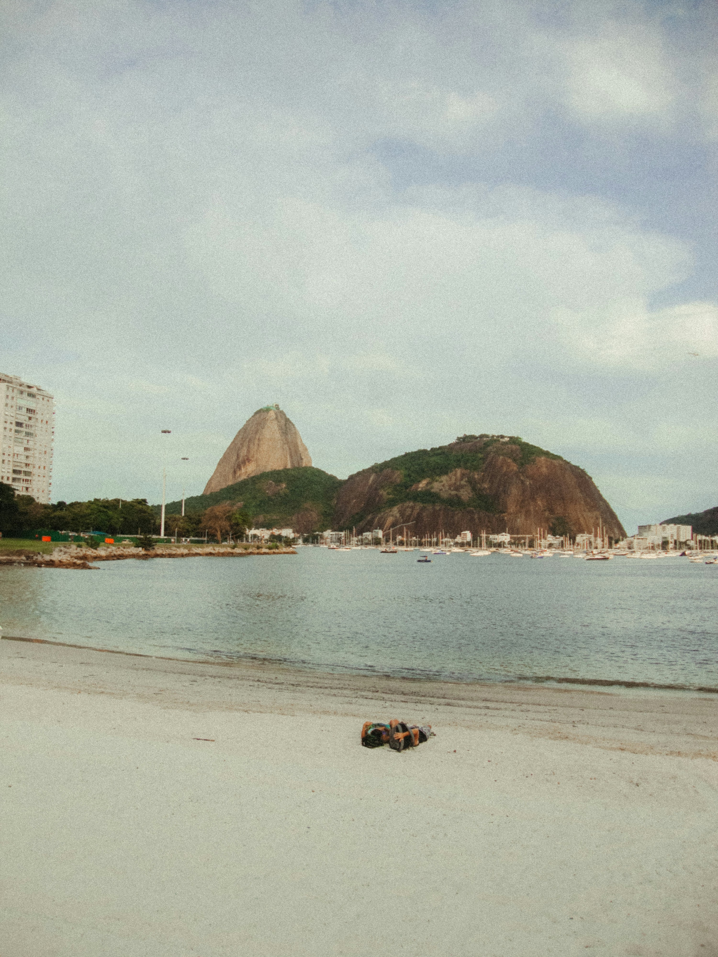 Beachfront Cargo: A Quiet Morning by Sugarloaf and Encircling Hills