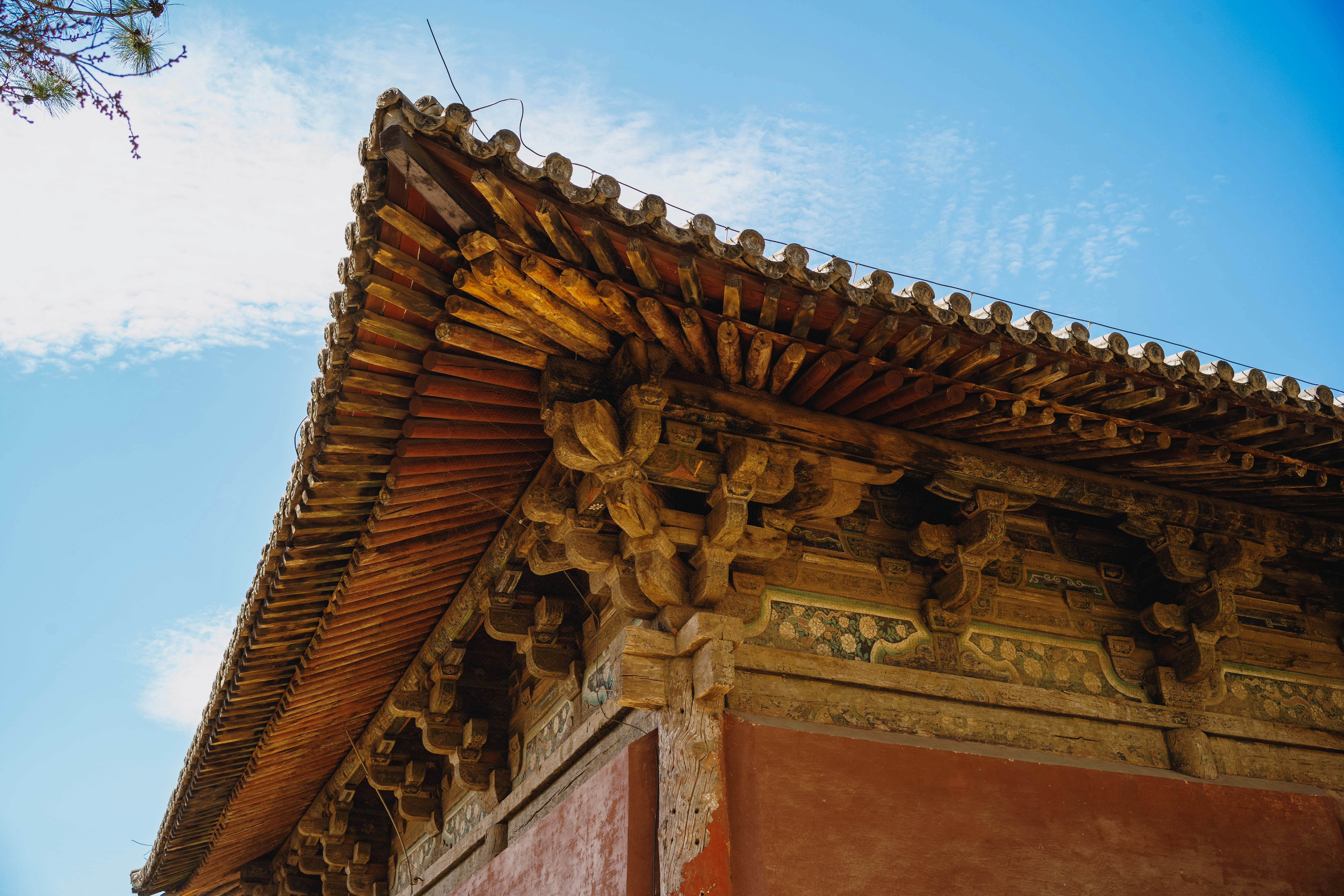 Curved Eaves and Carved Timber: A Corner of an Ancient Chinese Temple