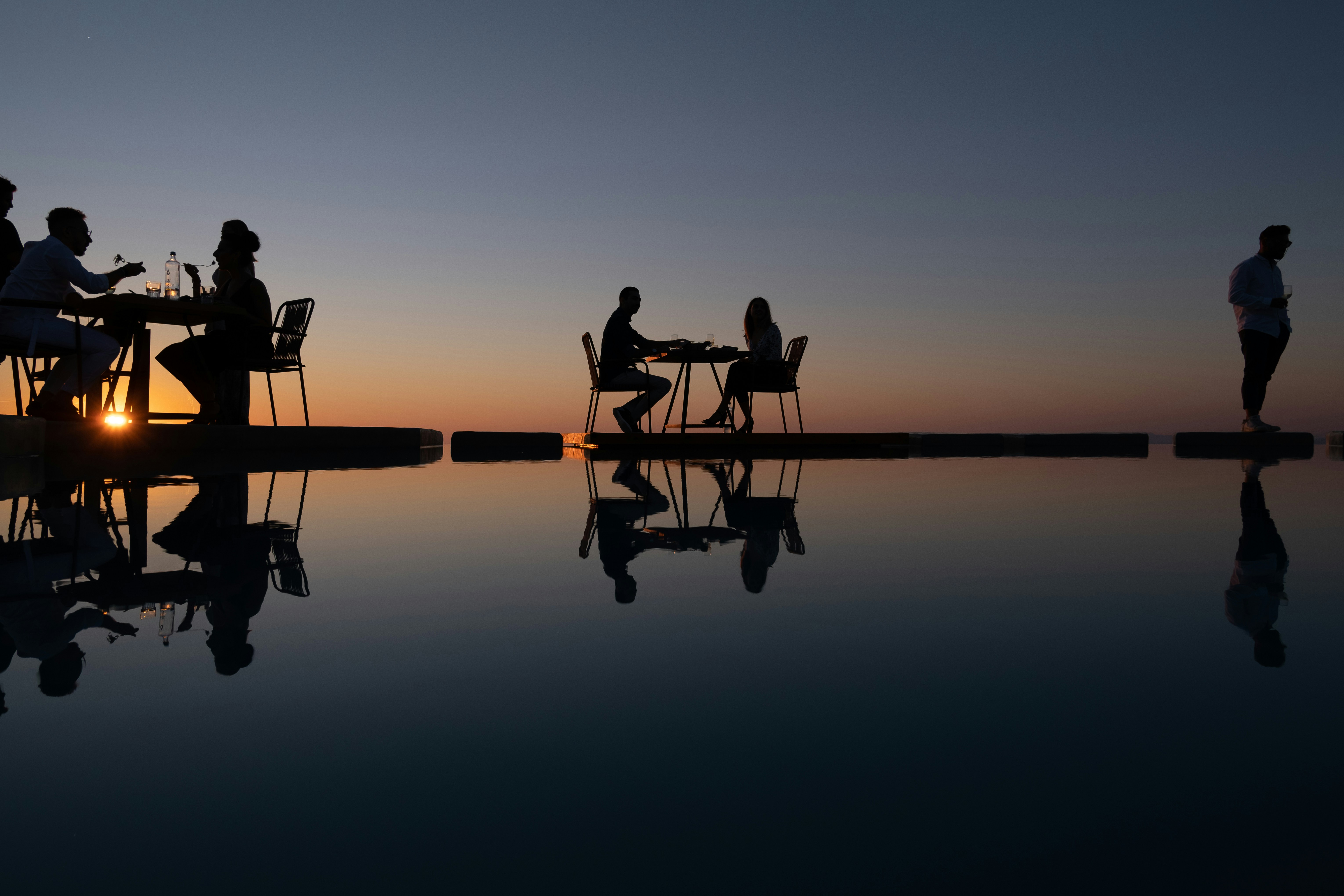 Shadowed Café at Dusk