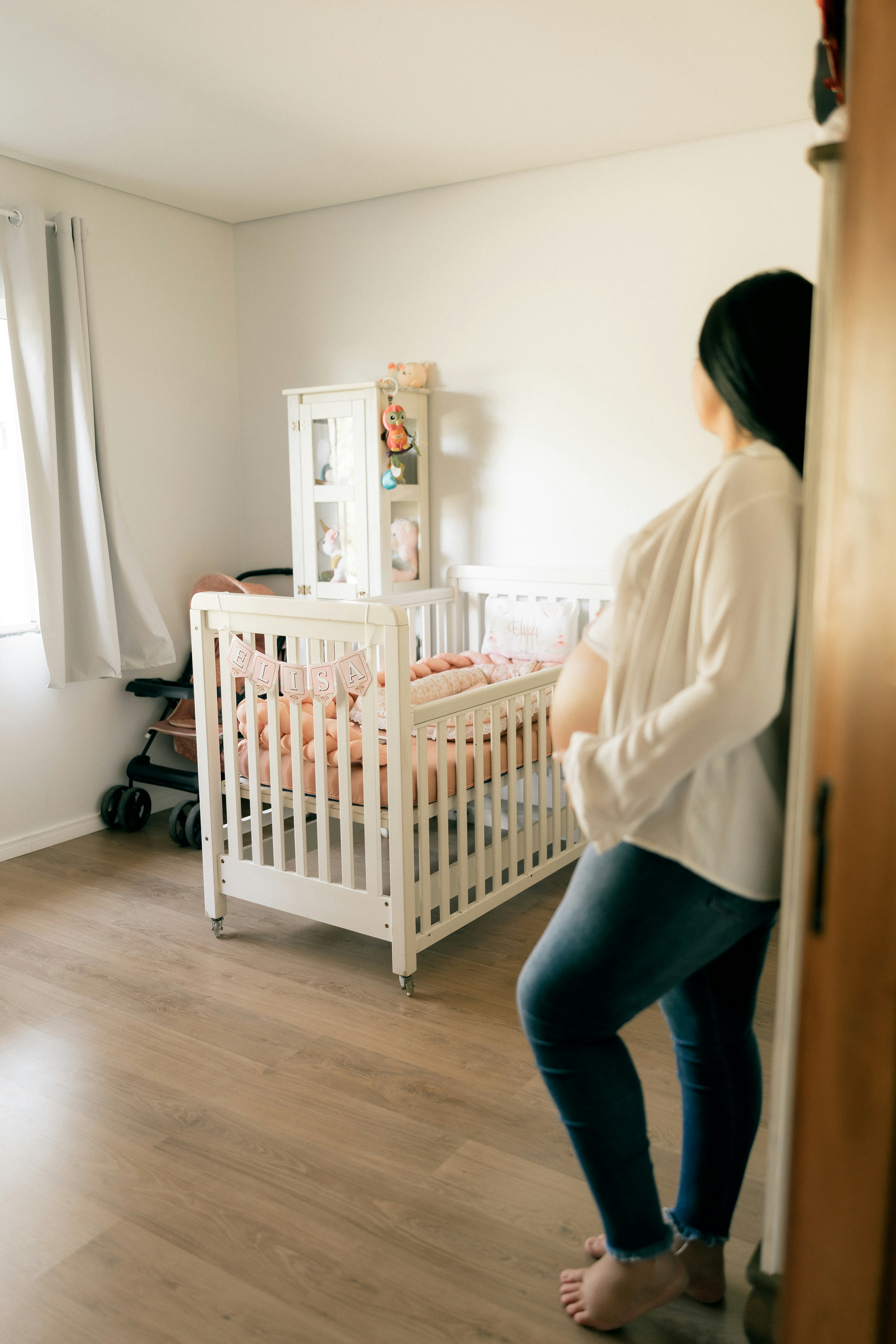 Awaiting Morning in the Nursery: A Expectant Moment by the Crib
