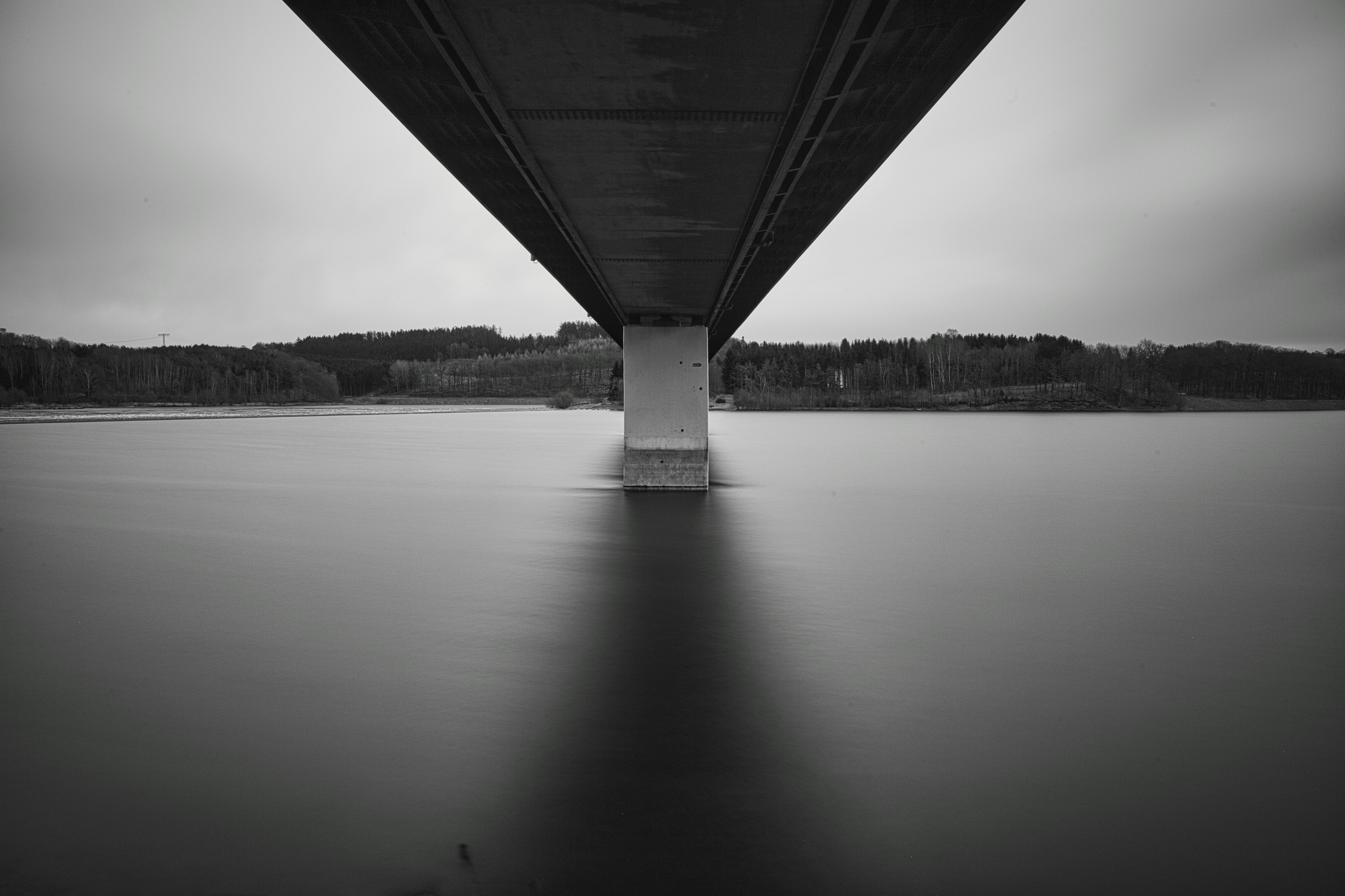Under the Bridge: A Calm Span Over a Quiet Lake