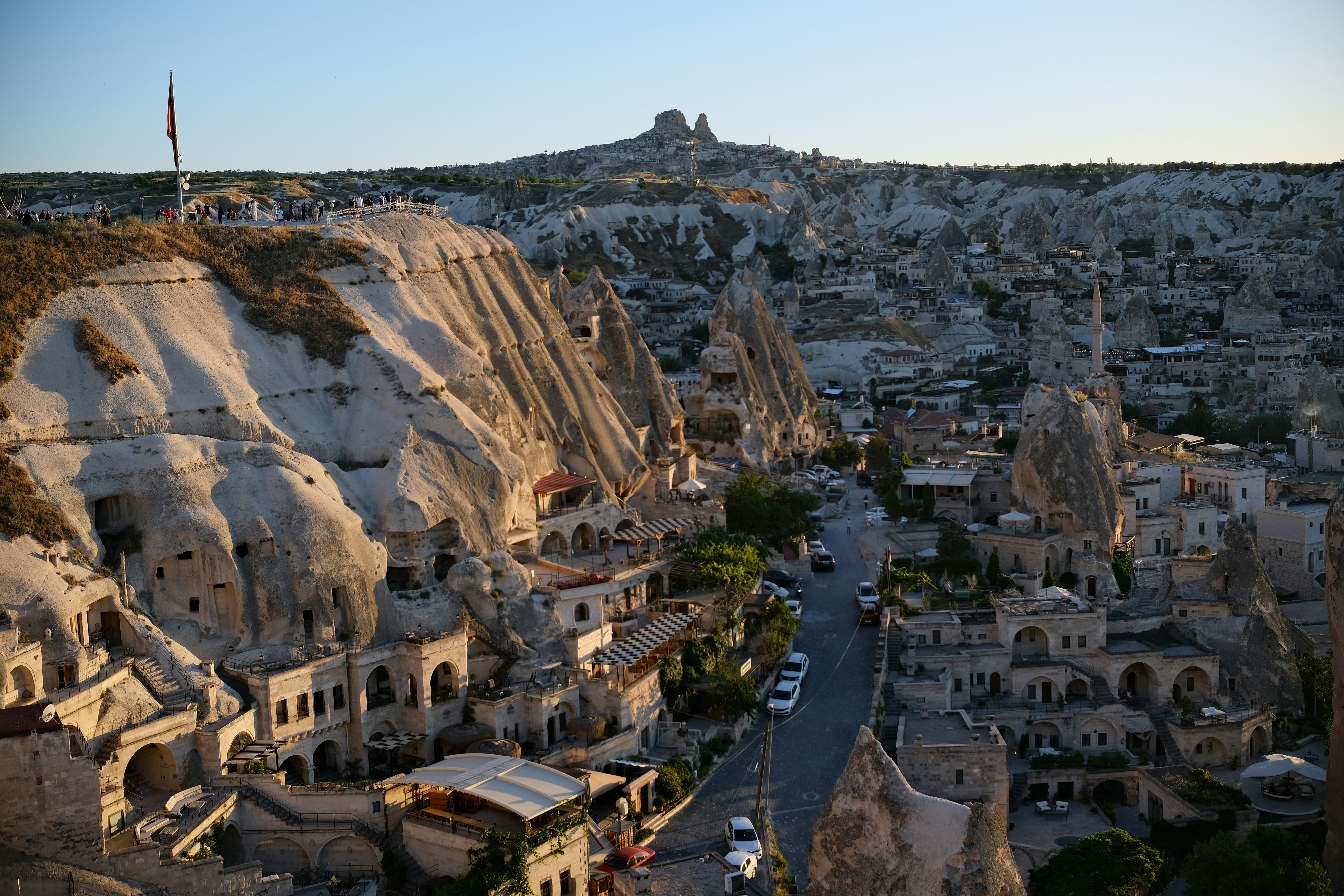 Rock-cut City at Sunset: Valley of Cappadocia Unfolds