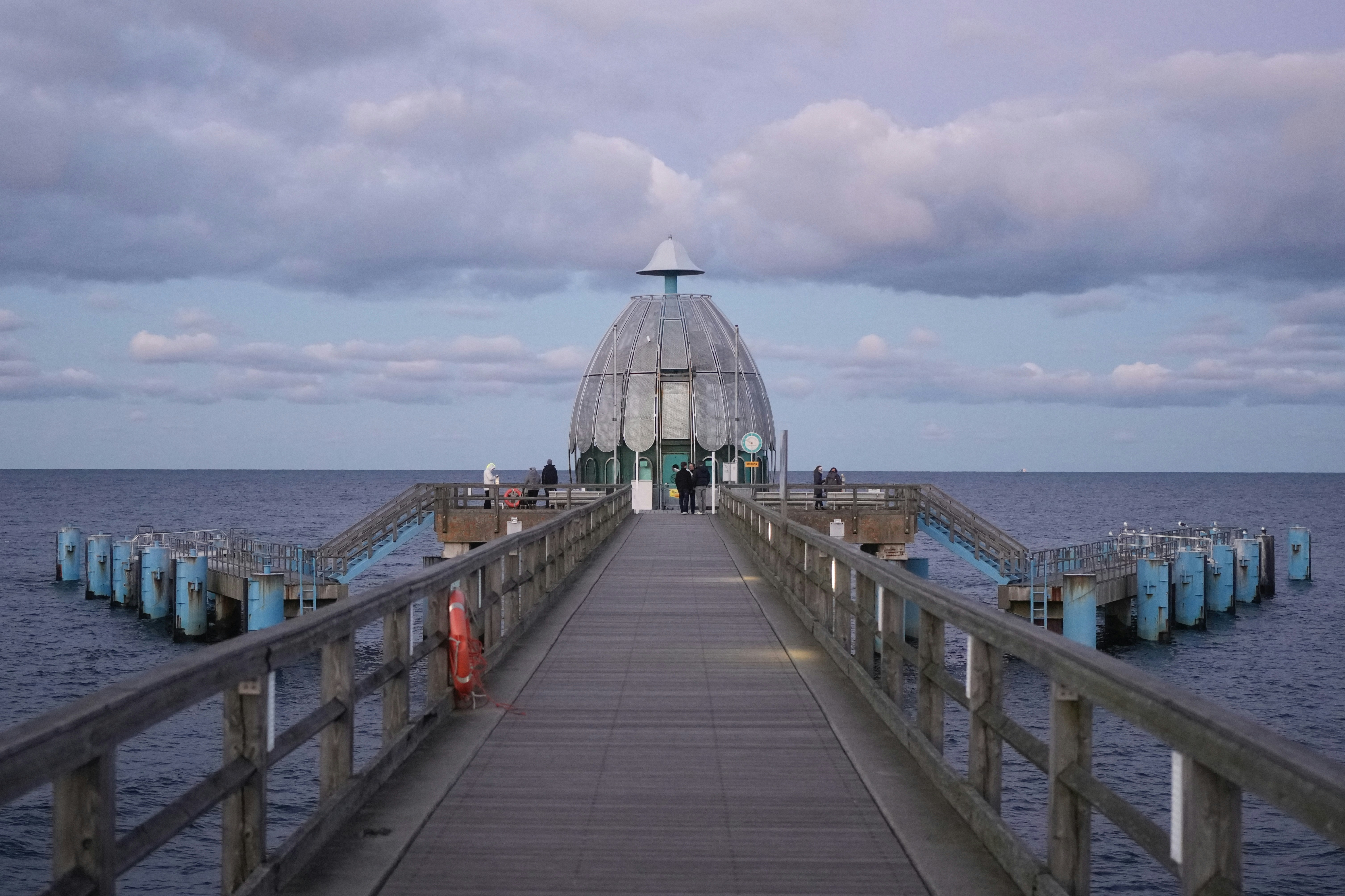 Gateway to the Sea: A Piered Dome Reaching the Horizon