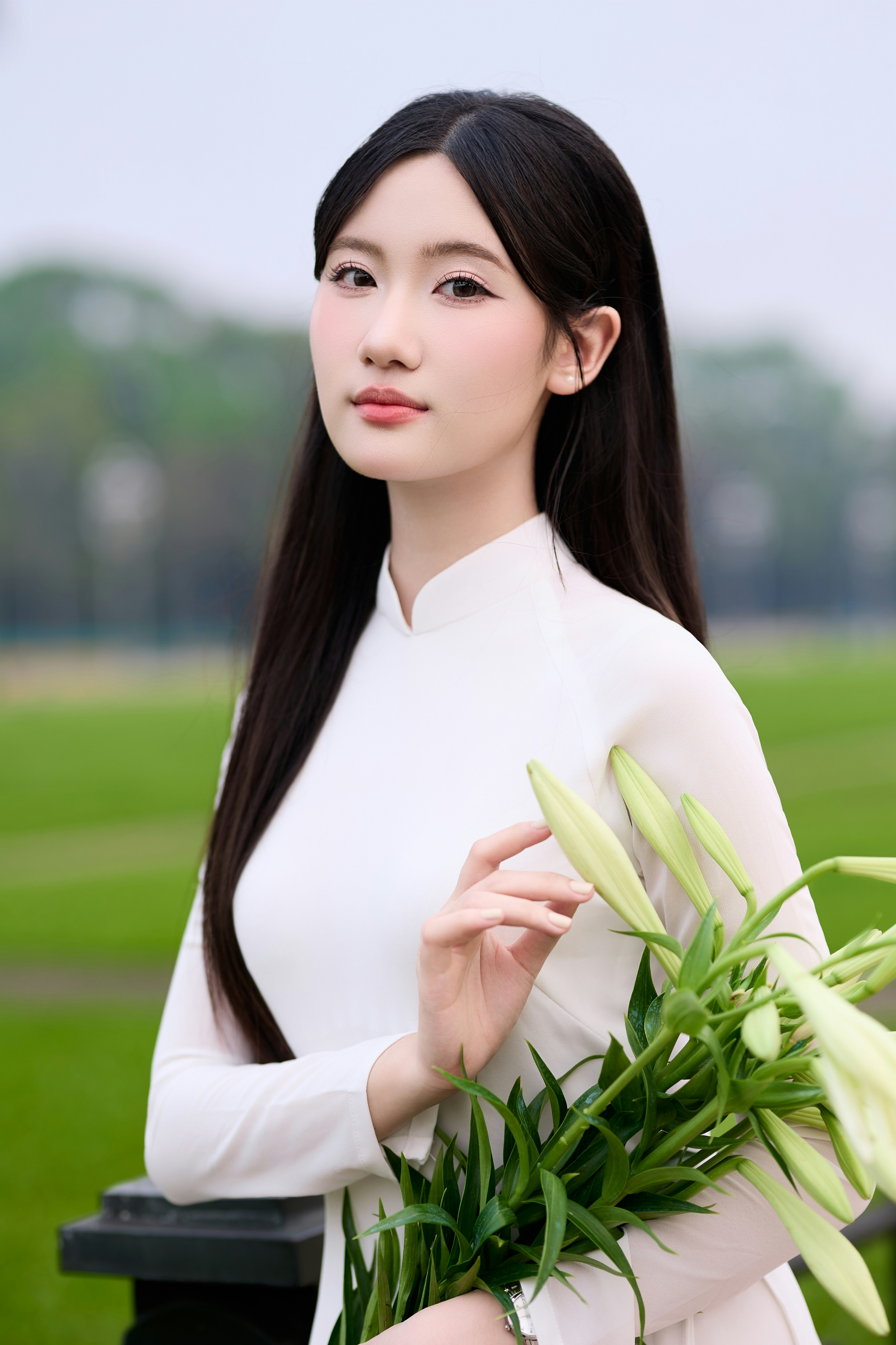 Quiet Grace in a Field Portrait