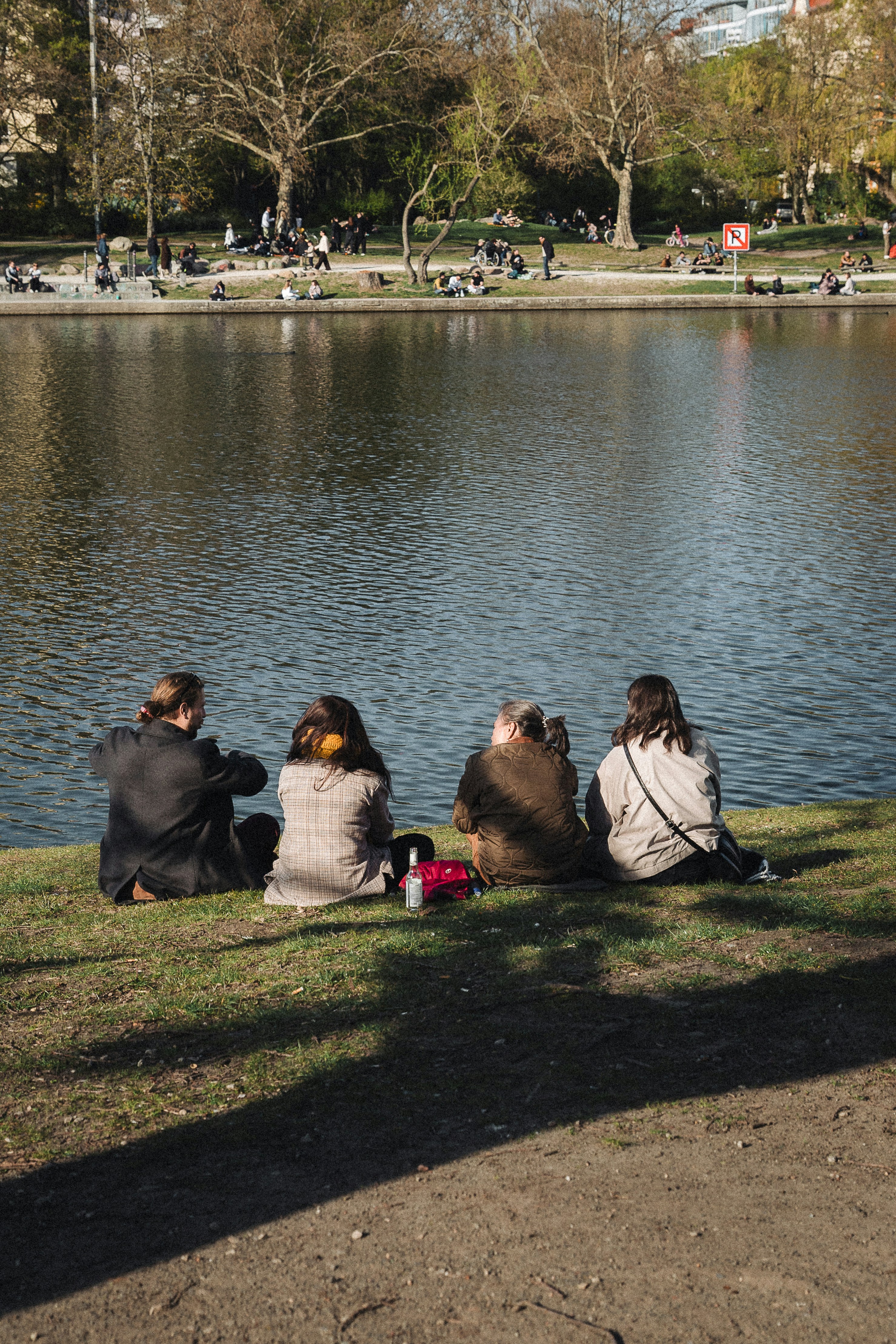 Friends by the Water: Conversation on a Park Day