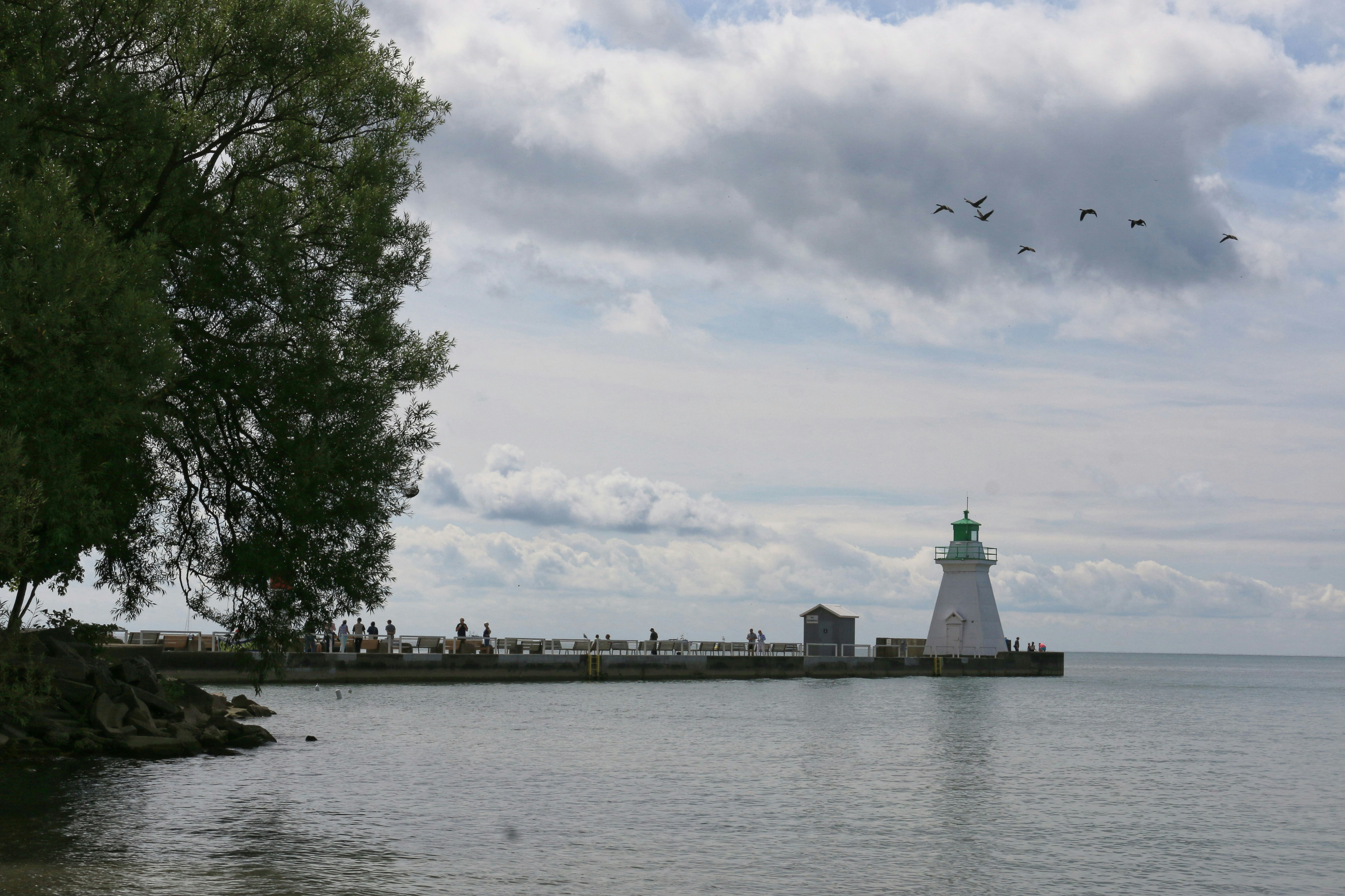 Lighthouse at the Quiet Breakwater