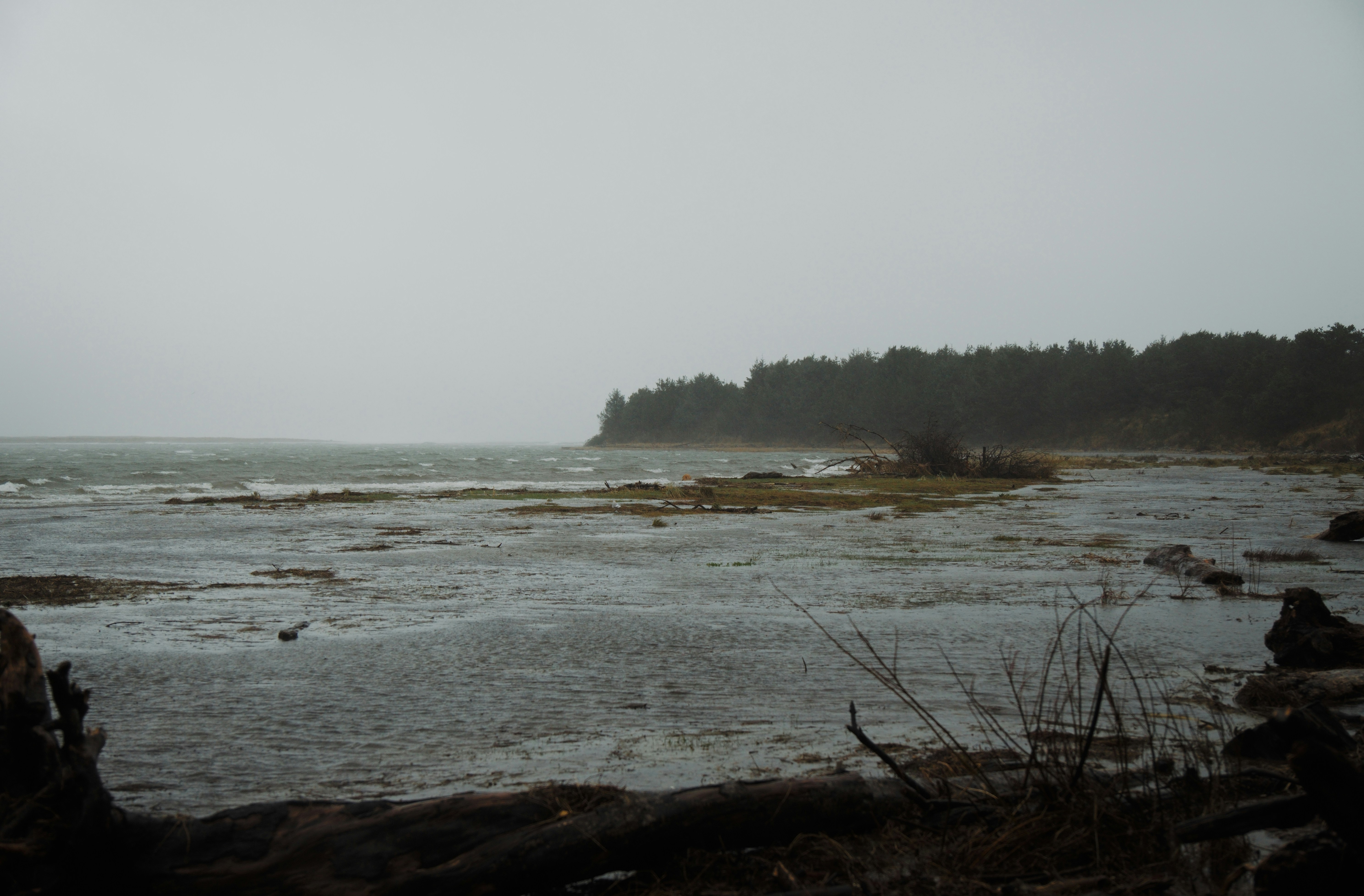 Coastal Rocks at Dusk Toward a Quiet Headland