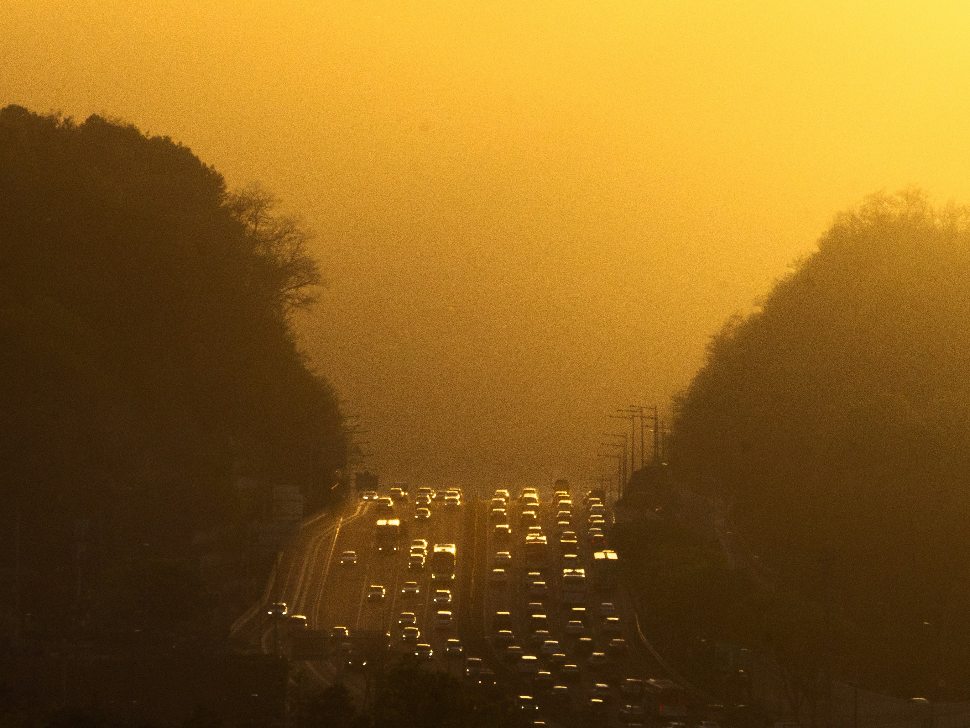 Golden Hour Freeway Veil