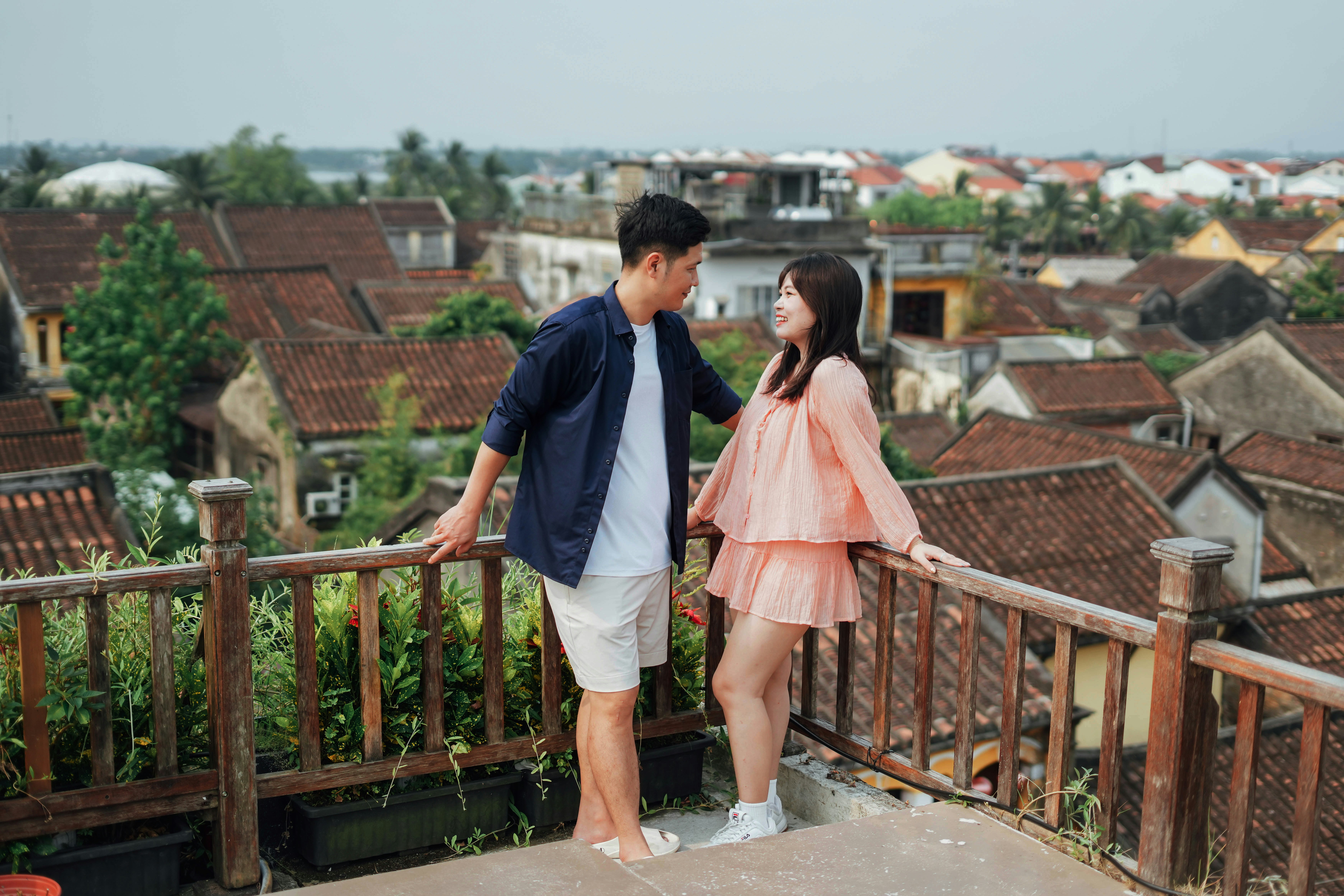Rooftop Romance Above a Quiet Town