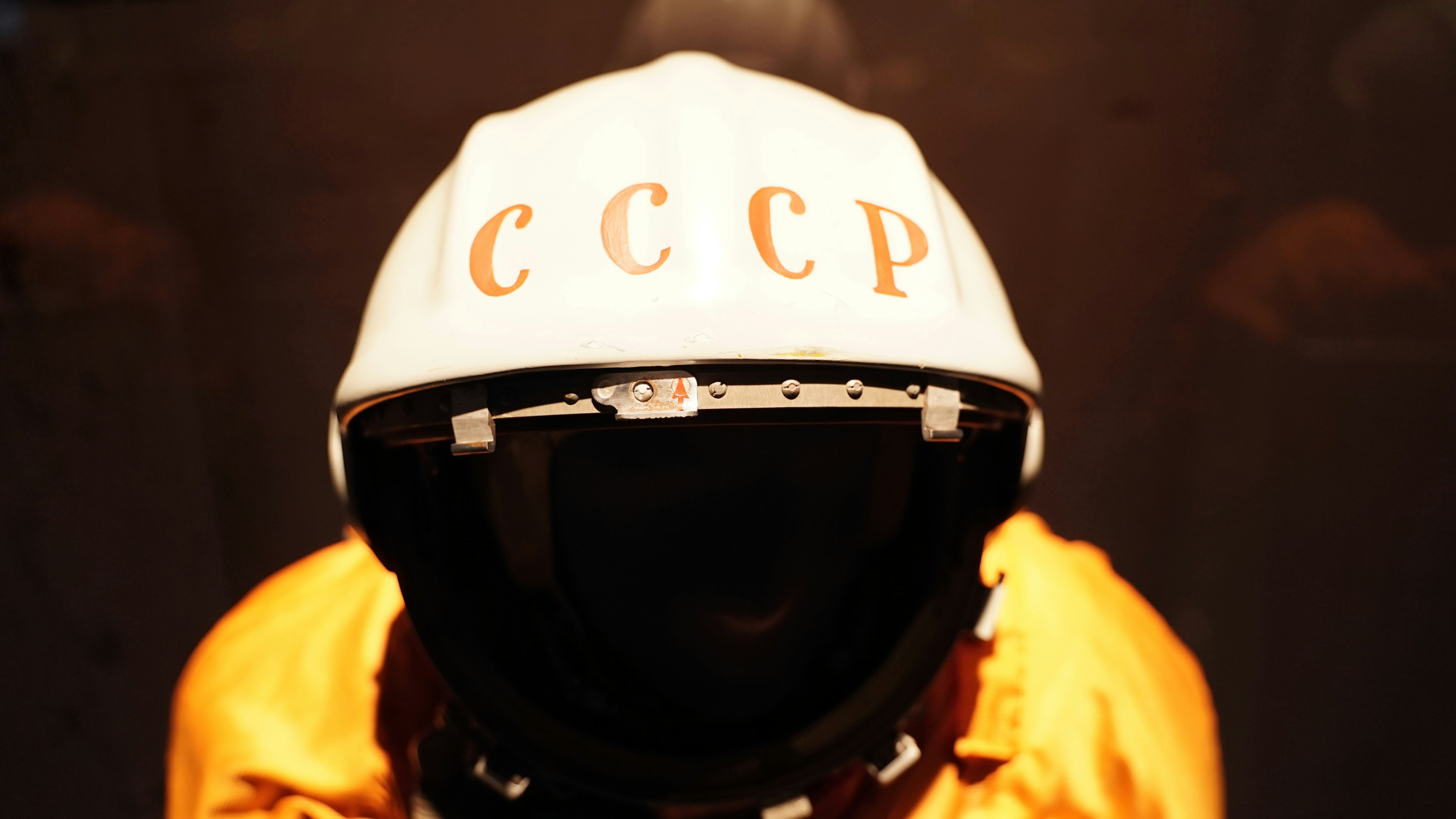 Cosmonaut spacesuit with helmet