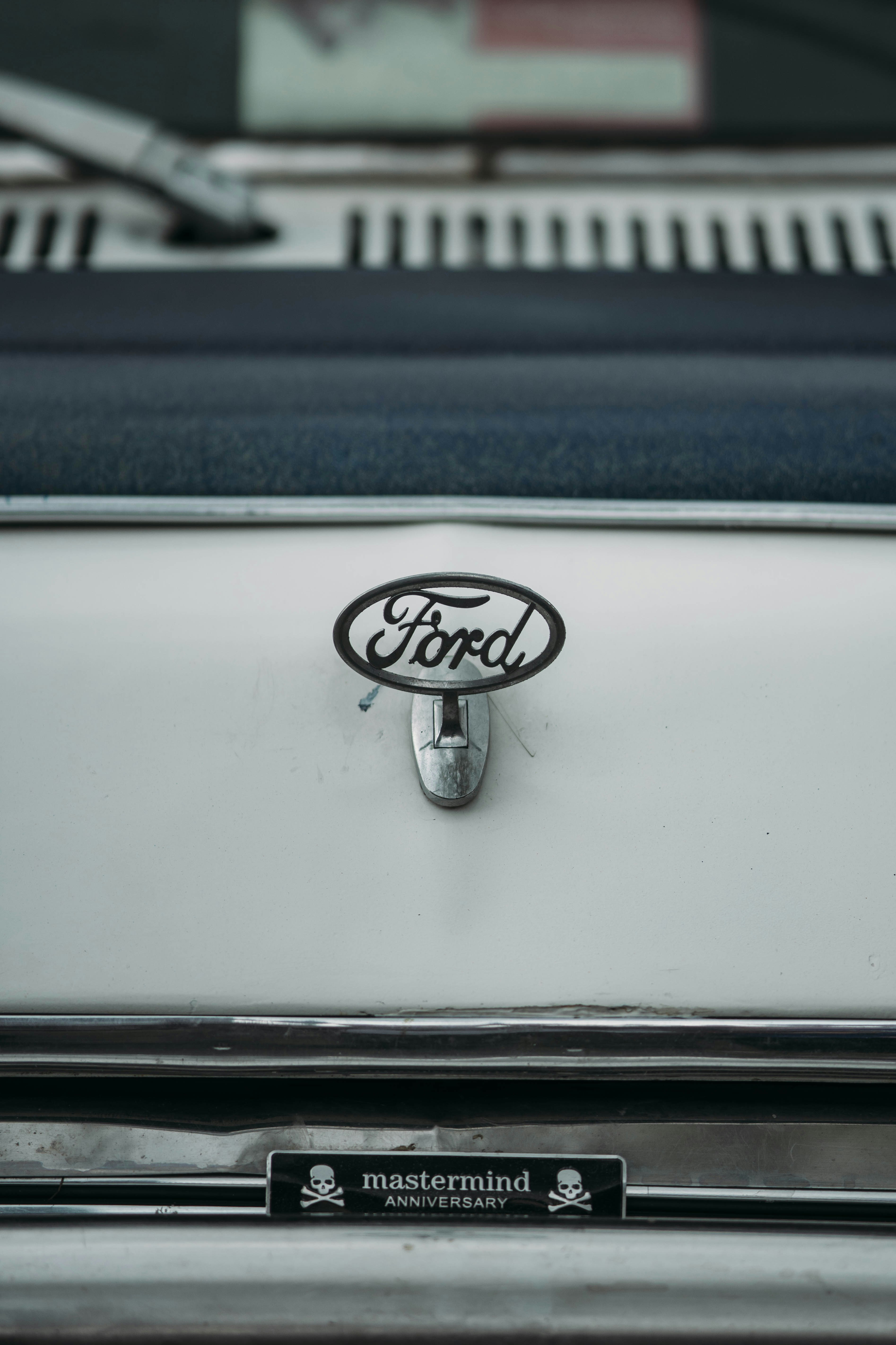 Ford Emblem in Time: A Vintage Hood and the Mastermind Crest