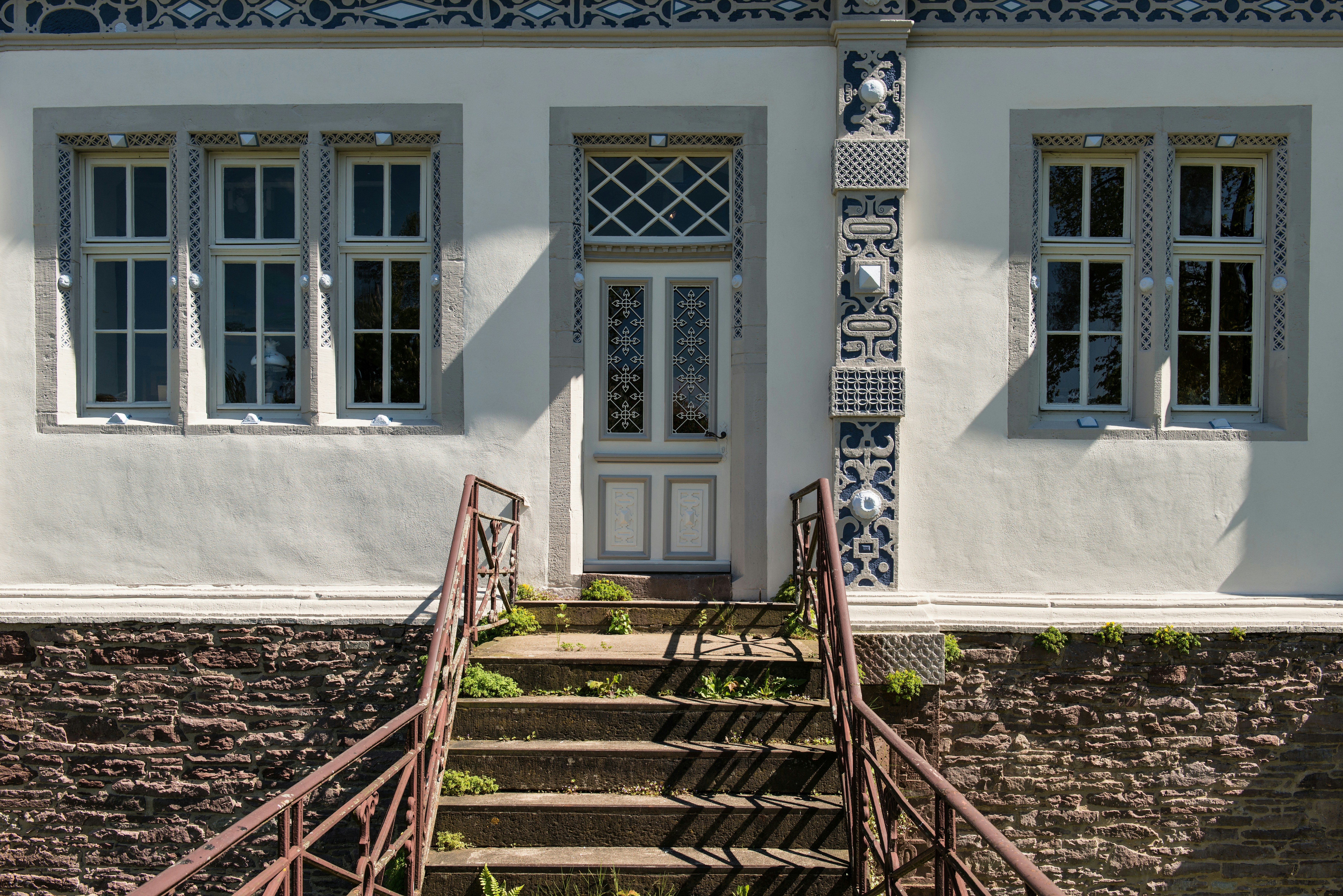 Symmetrical Staircase to a Quiet Doorway
