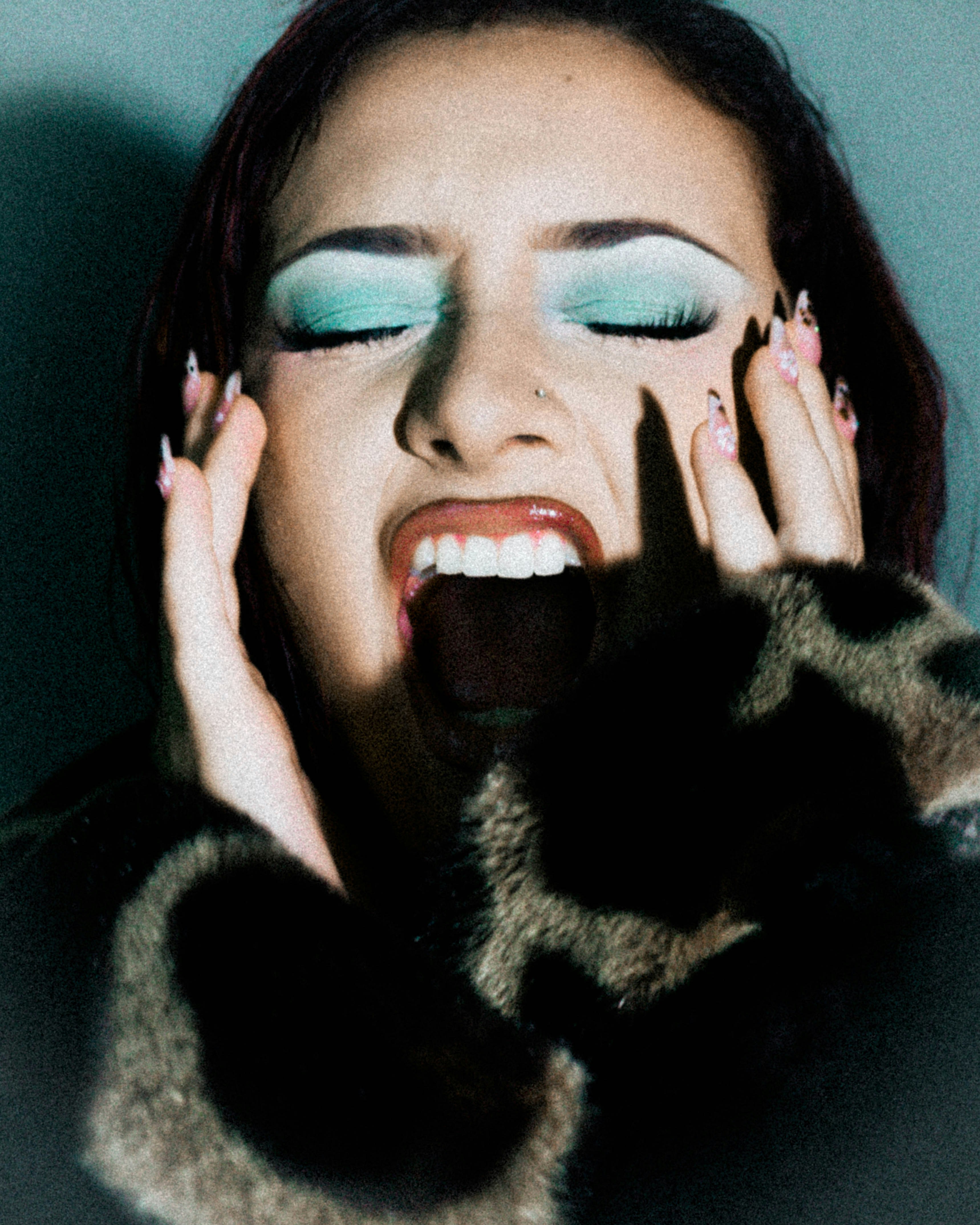Muted Screams: Minted Eyes and Open Mouth